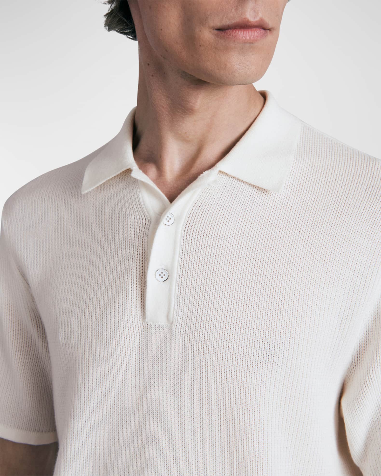 Rag & Bone Men's Harvey Knit Polo Sweater | Neiman Marcus
