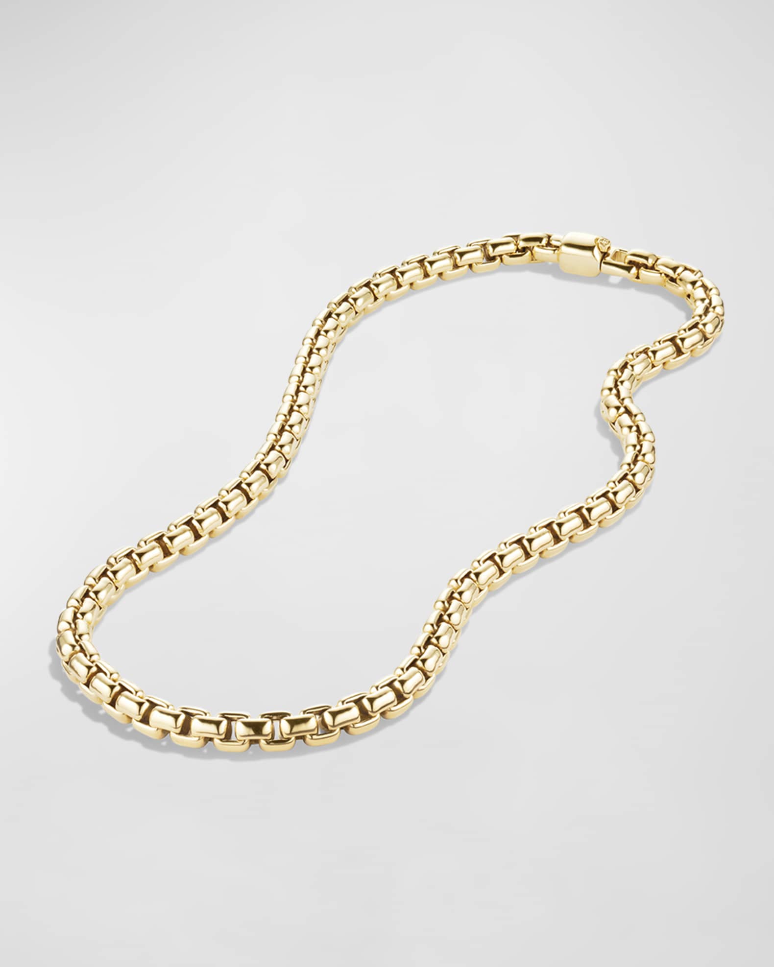 David Yurman Men's Box Chain Necklace in 18K Yellow Gold, 7.5mm ...