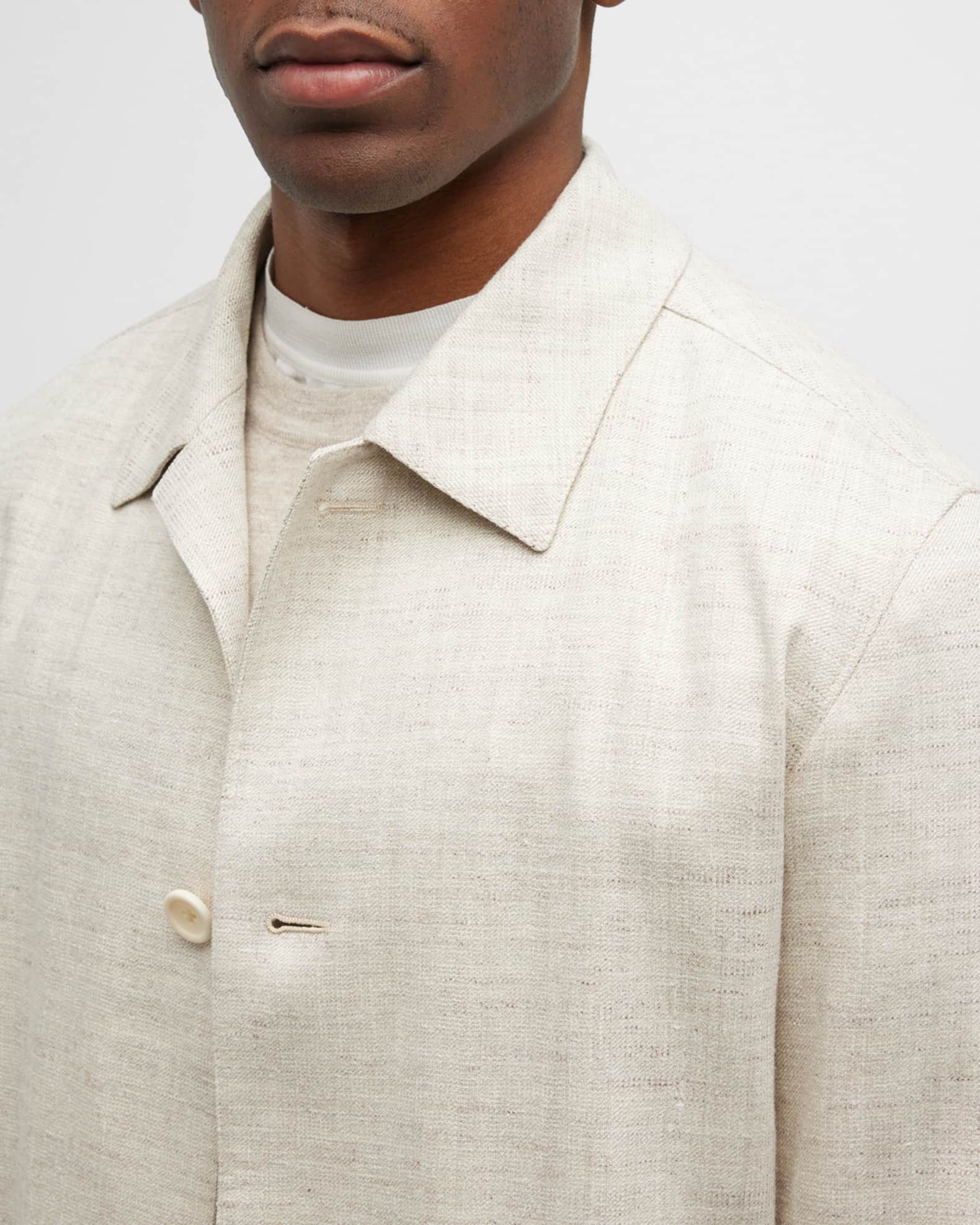 ZEGNA Men's Linen-Blend Chore Jacket | Neiman Marcus