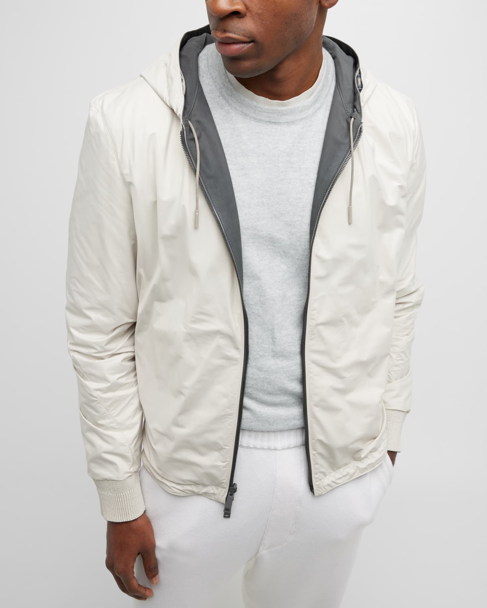 ZEGNA Men's Reversible Napa Leather Jacket | Neiman Marcus
