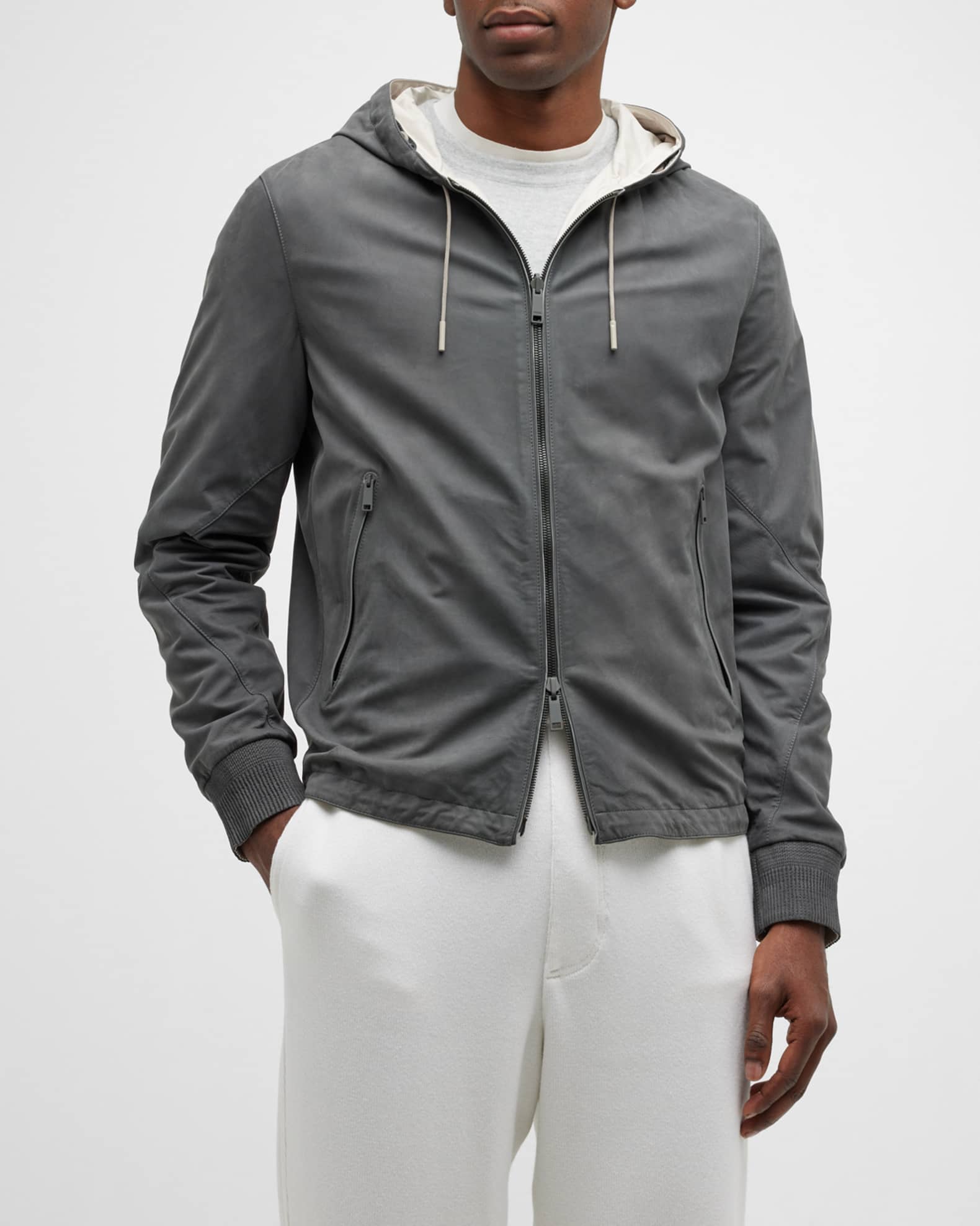 ZEGNA Men's Reversible Napa Leather Jacket | Neiman Marcus