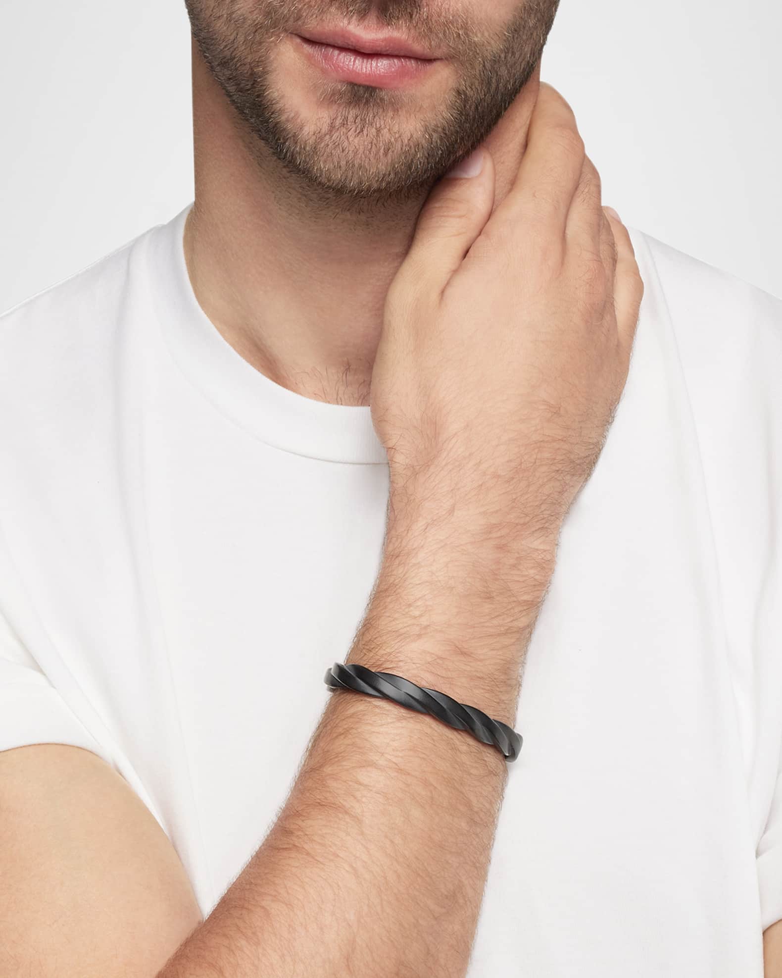 David Yurman DY Helios Cuff Bracelet in Titanium, 9mm | Neiman Marcus