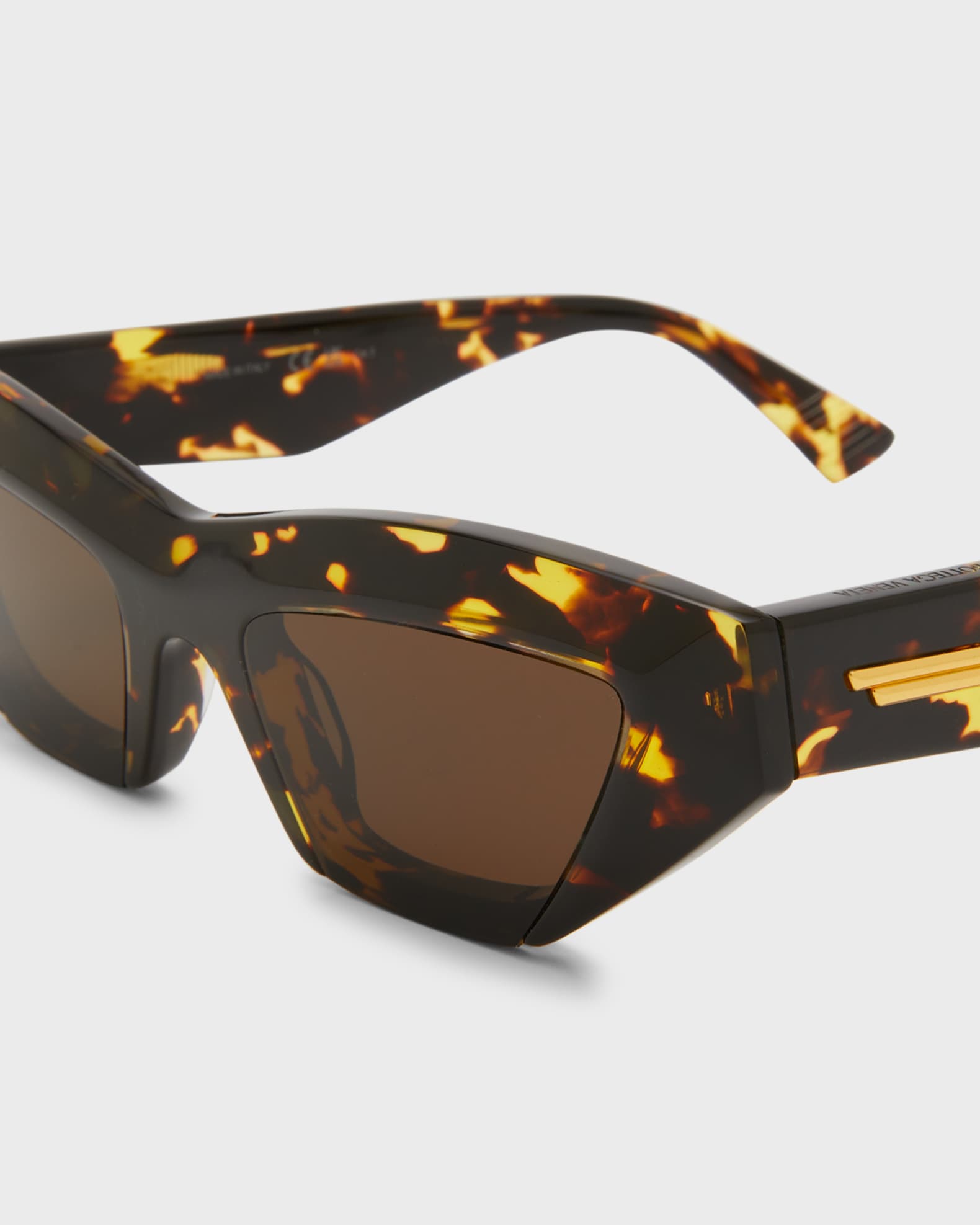 Bottega Veneta Raised Logo Acetate Cat-Eye Sunglasses | Neiman Marcus