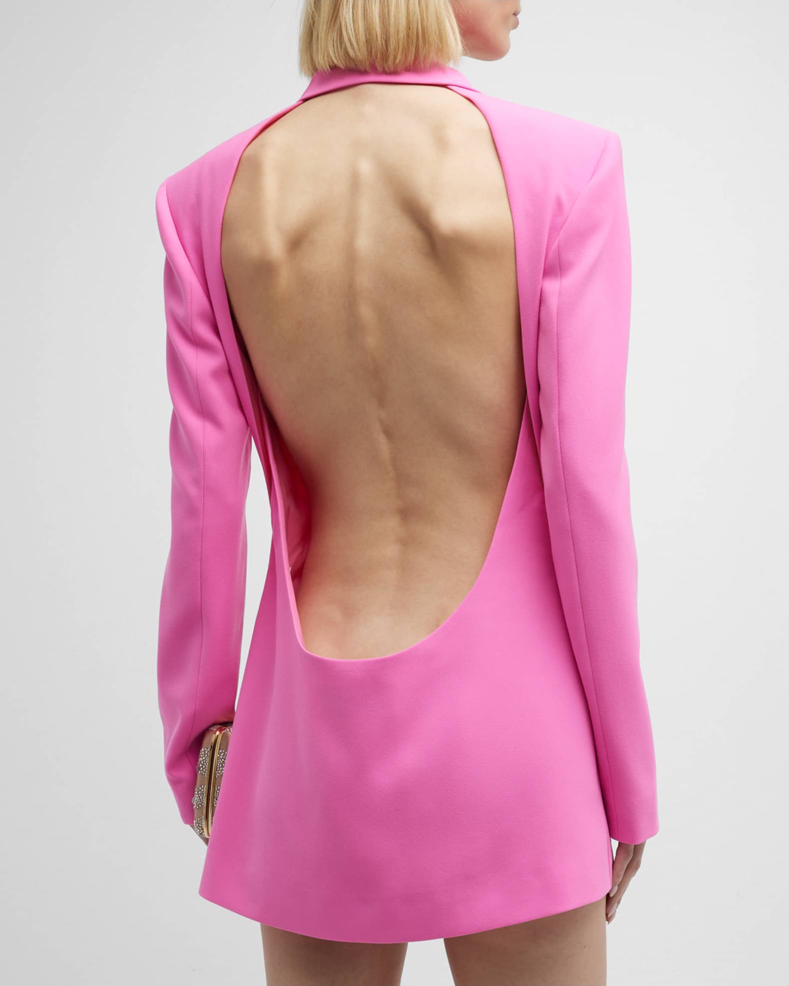 MONOT Backless Mini Blazer Jacket Dress | Neiman Marcus