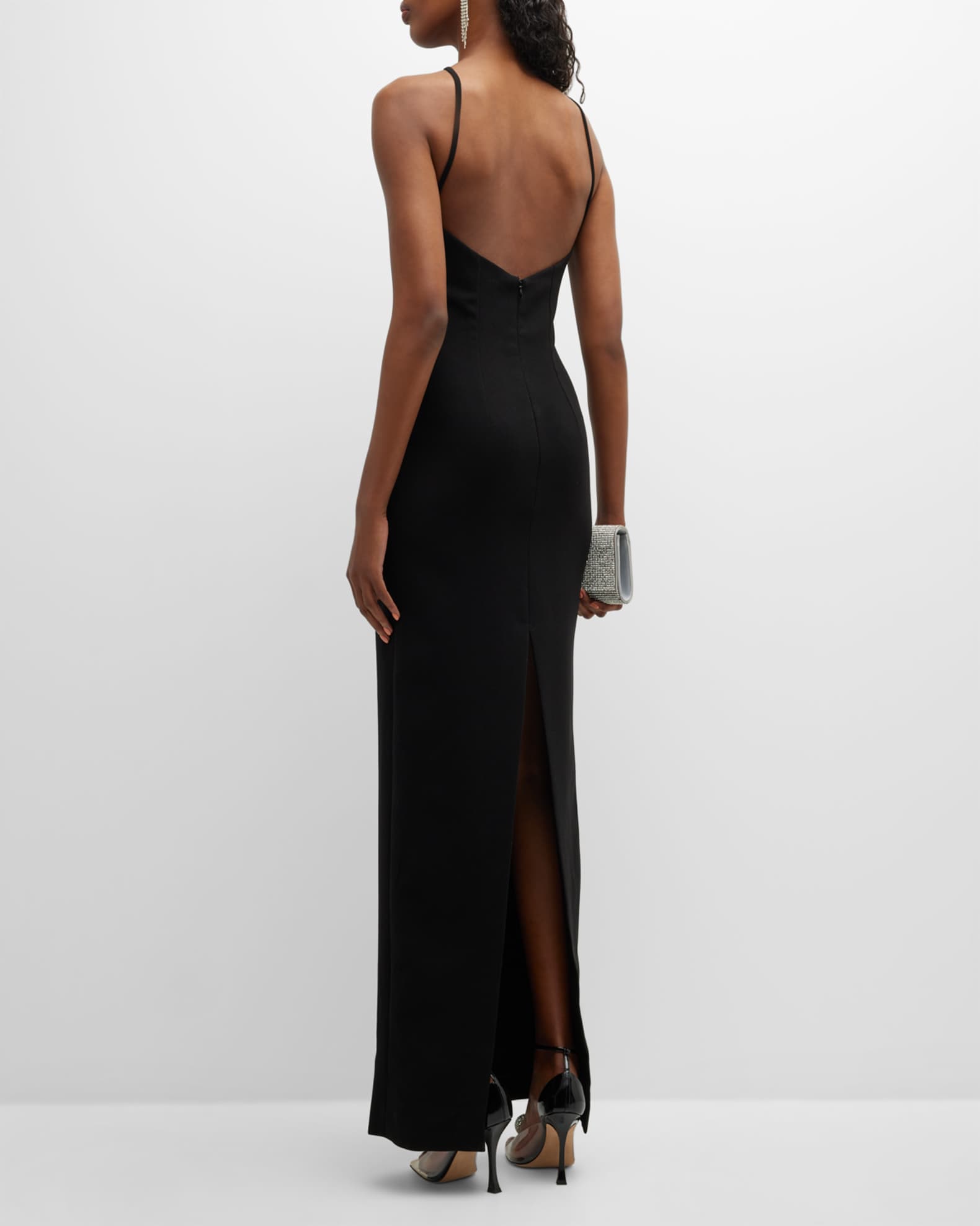 MONOT Halter Gown with Front Cutouts | Neiman Marcus