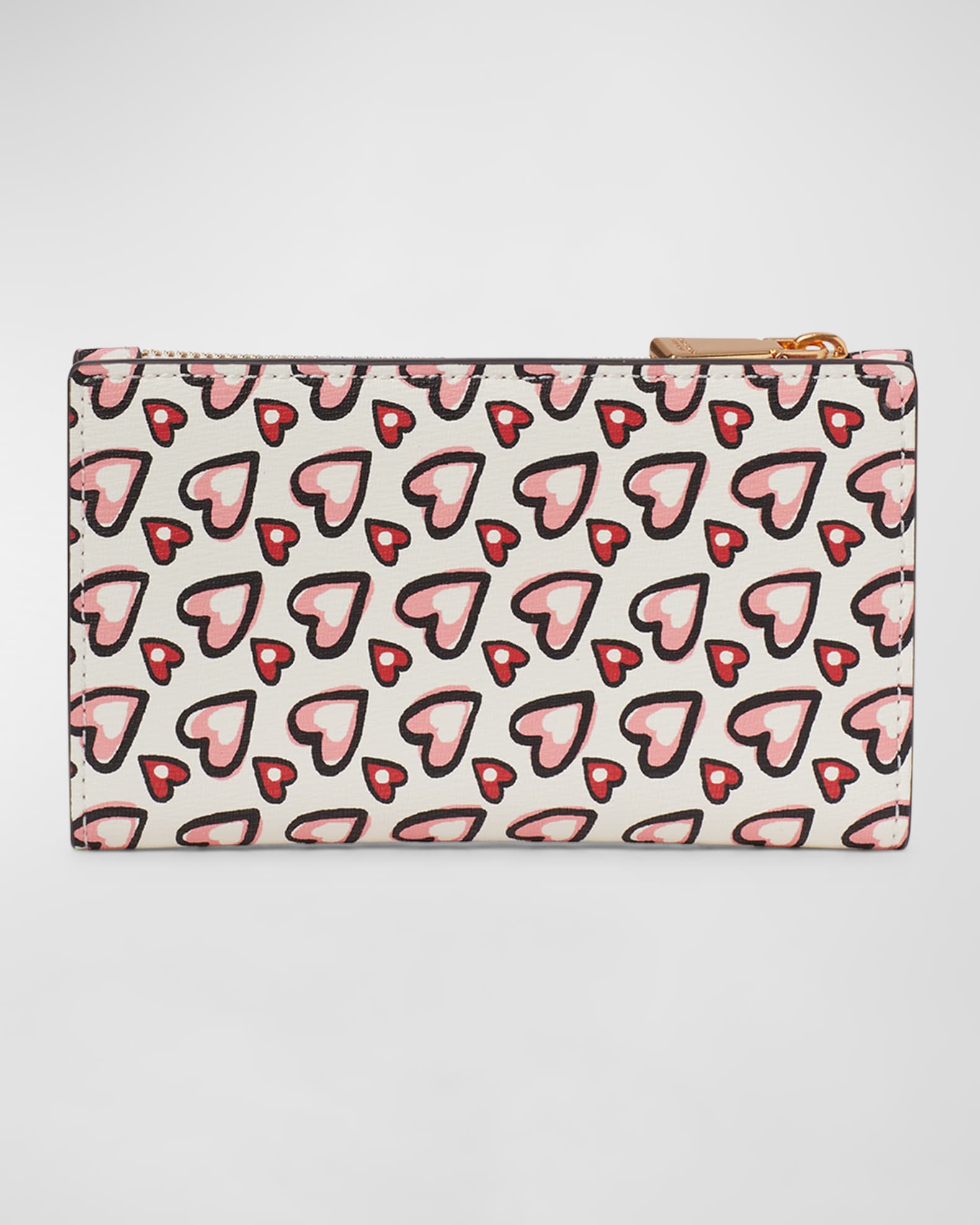 kate spade new york morgan hearts-print small slim bifold wallet ...