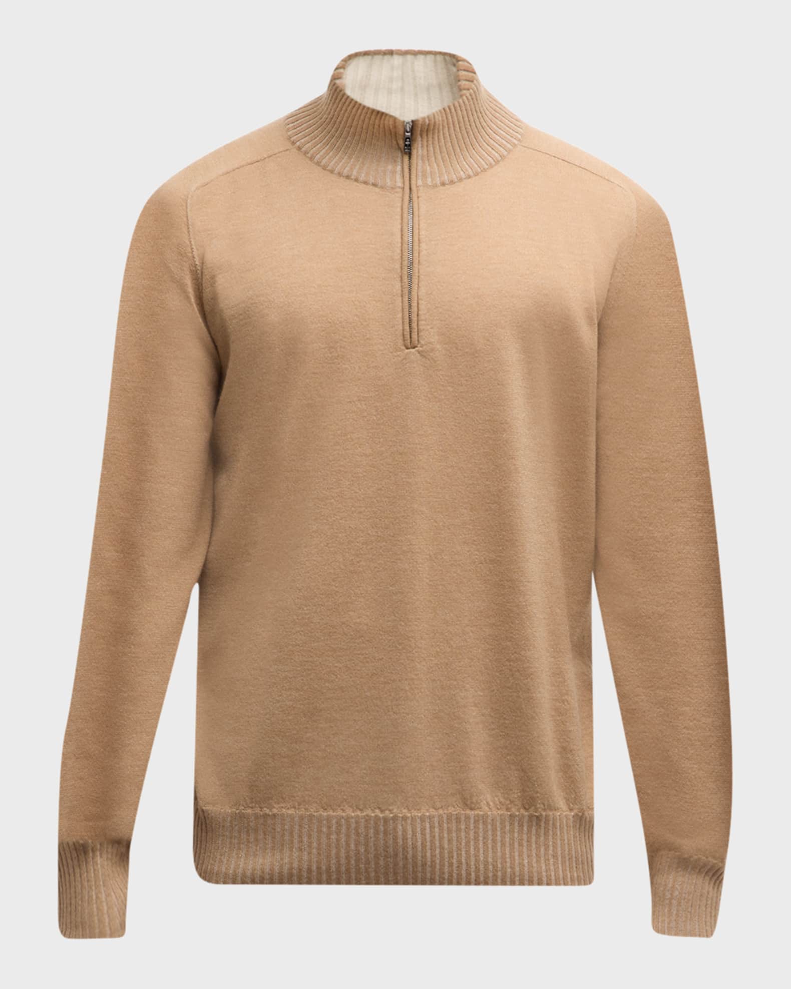 Fioroni Men's Cashmere Half-Zip Sweater | Neiman Marcus