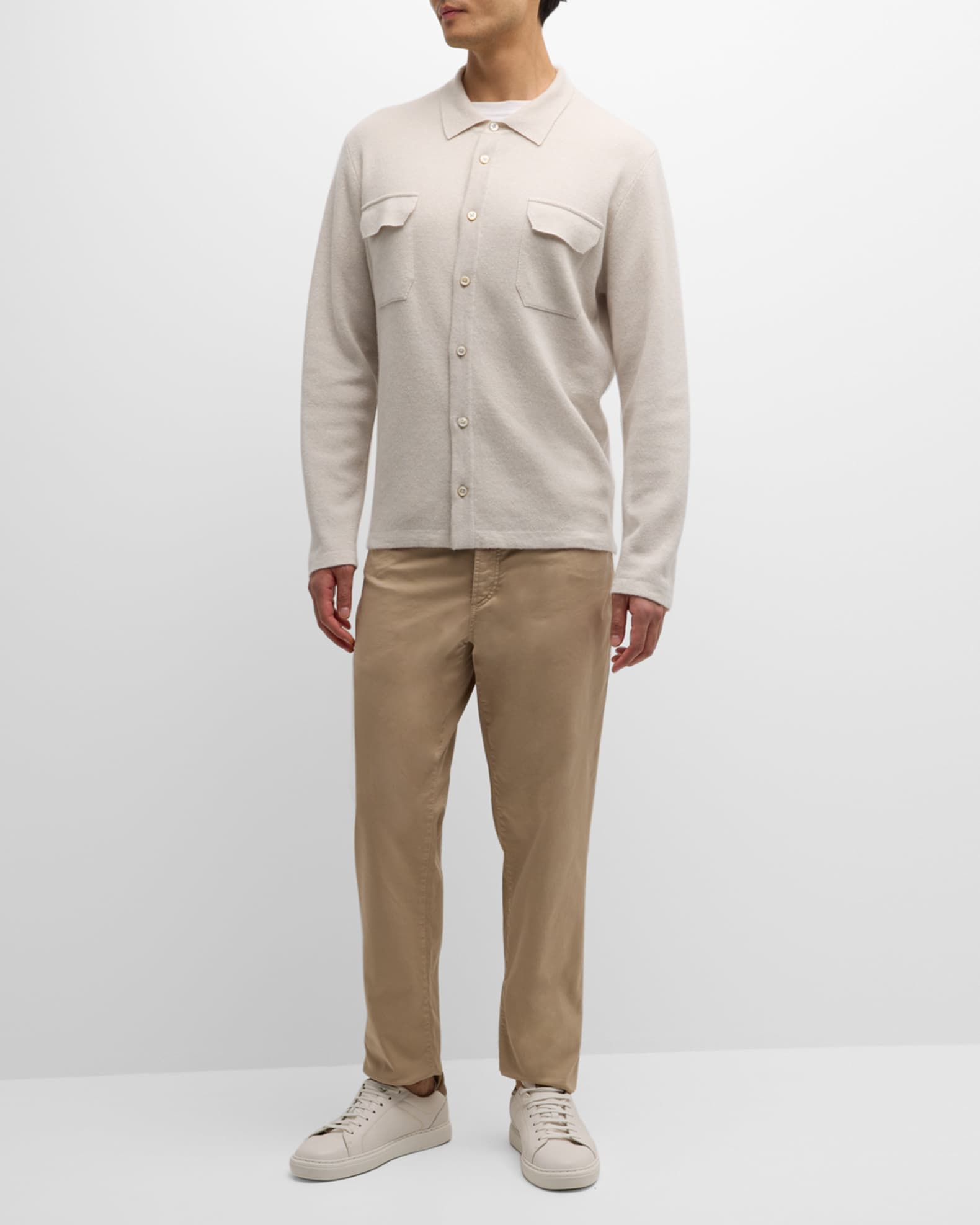 Fioroni Men's Cashmere-Linen Shirt Jacket | Neiman Marcus