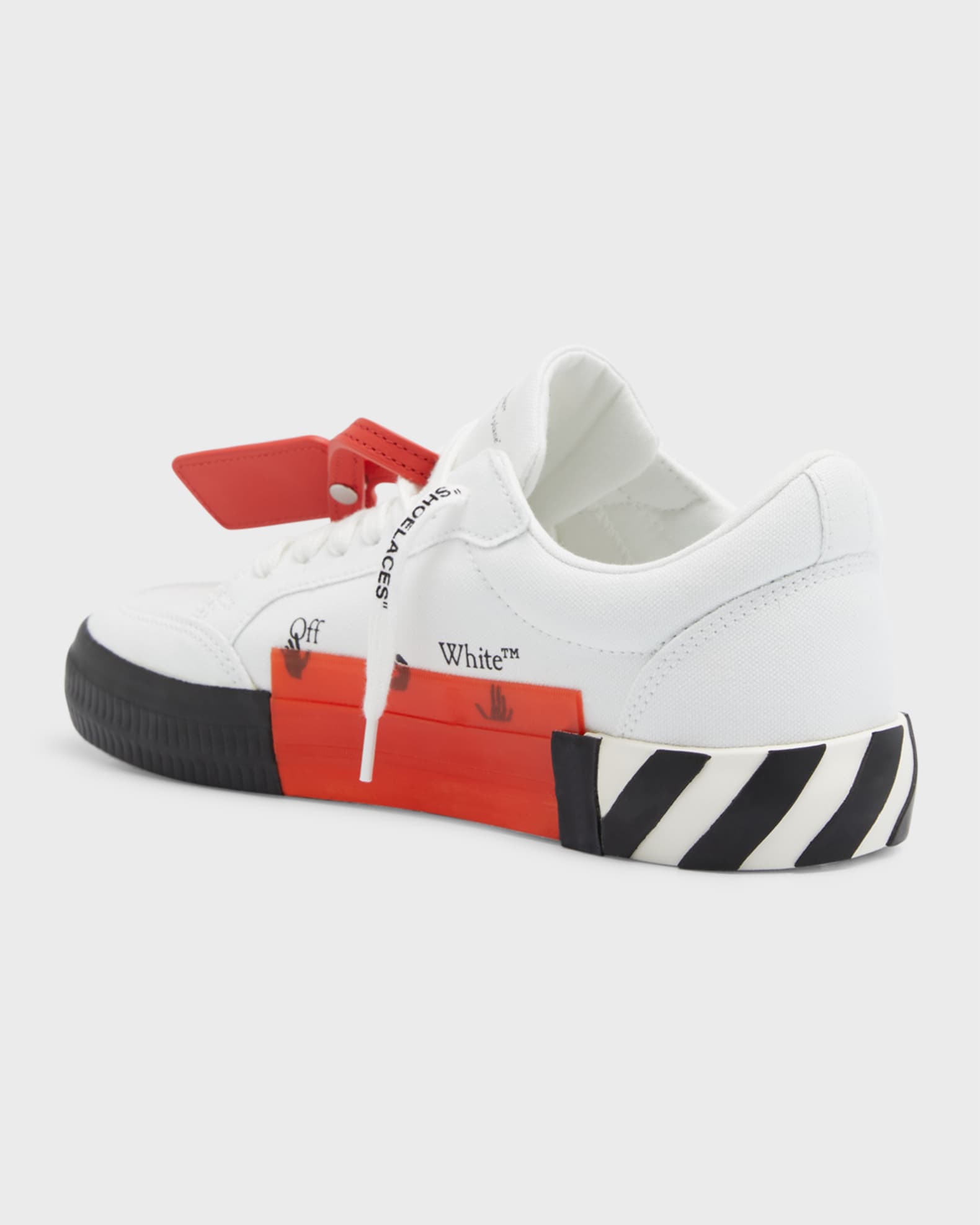 Off-White Men's Low Vulcanized Canvas Low-Top Sneakers | Neiman Marcus