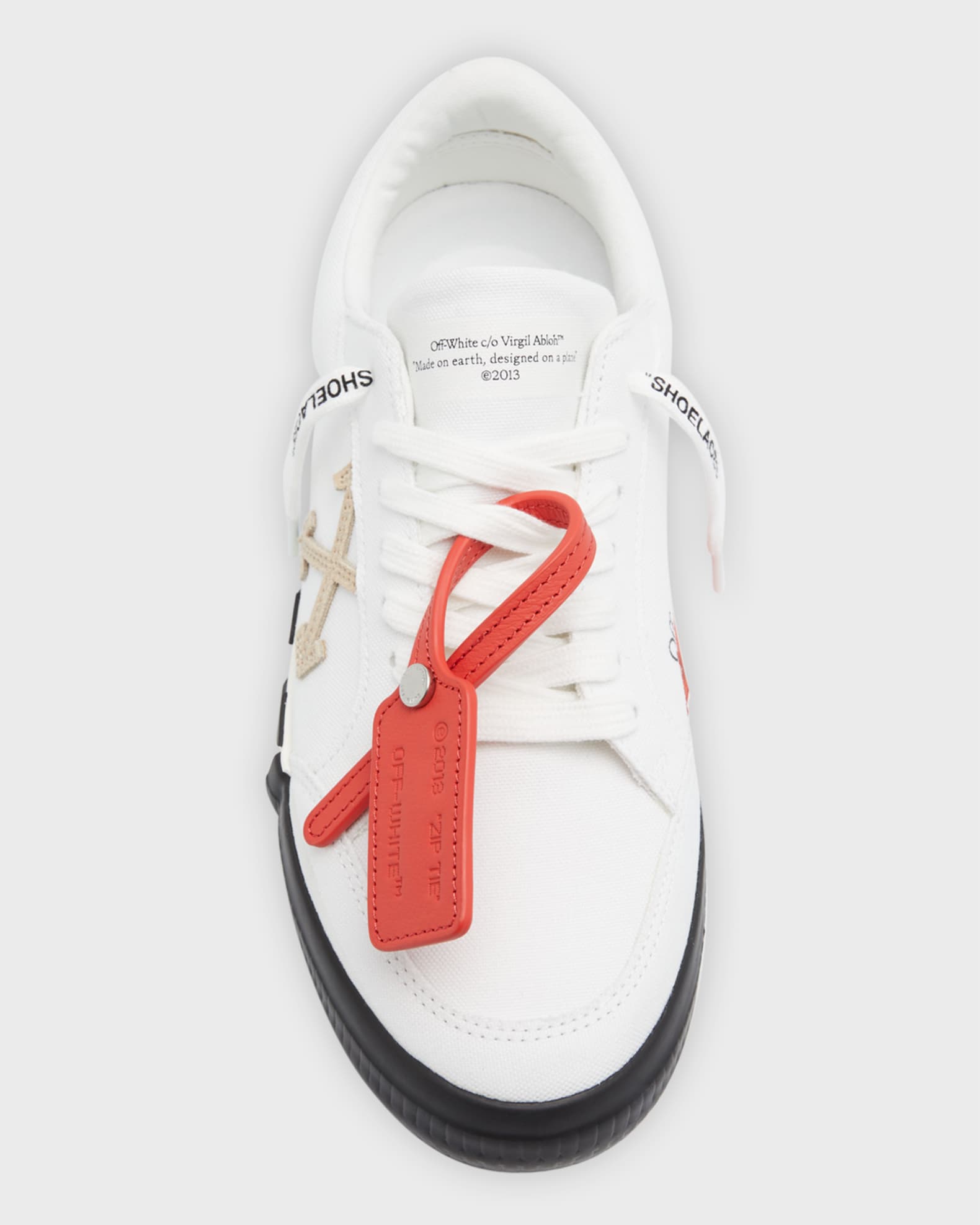 Off-White Men's Low Vulcanized Canvas Low-Top Sneakers | Neiman Marcus