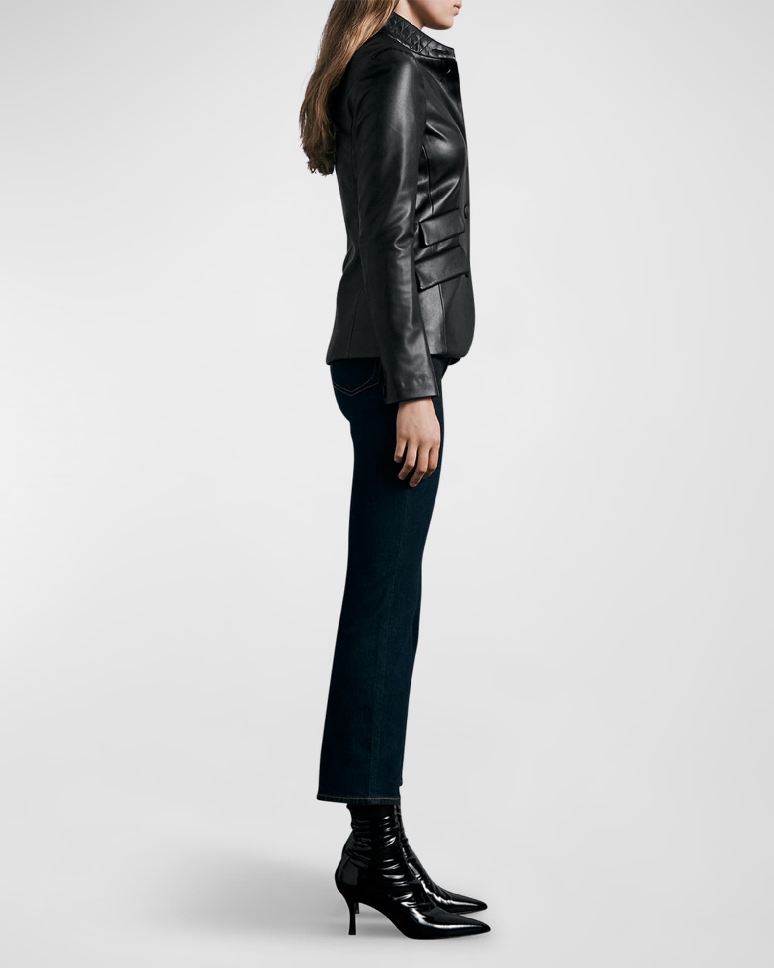 Rag & Bone Slade Faux Leather Blazer | Neiman Marcus