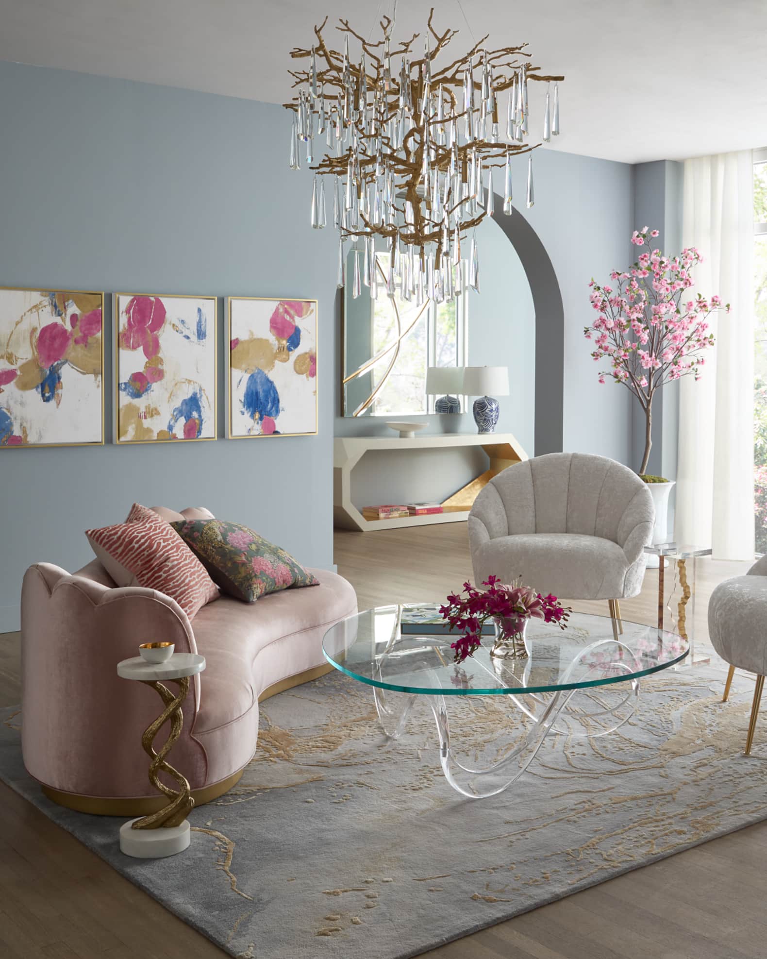 John-Richard Collection Windswept Martini Table | Neiman Marcus