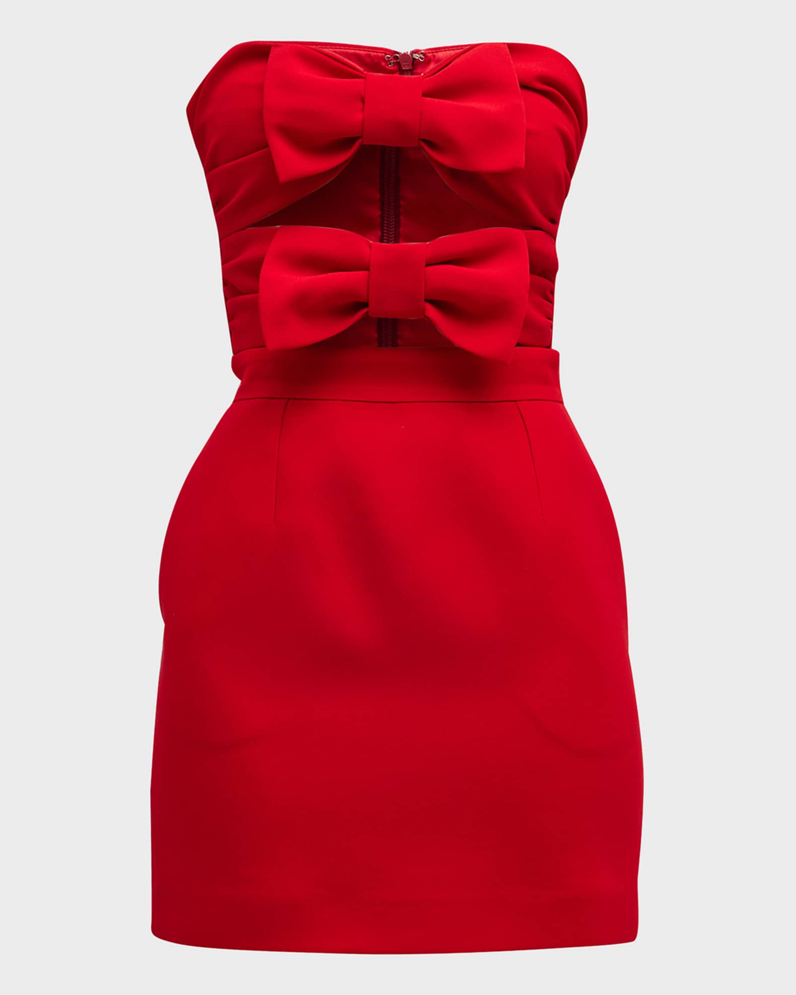 The New Arrivals by Ilkyaz Ozel Kika Strapless Cutout Bow-Front Mini ...