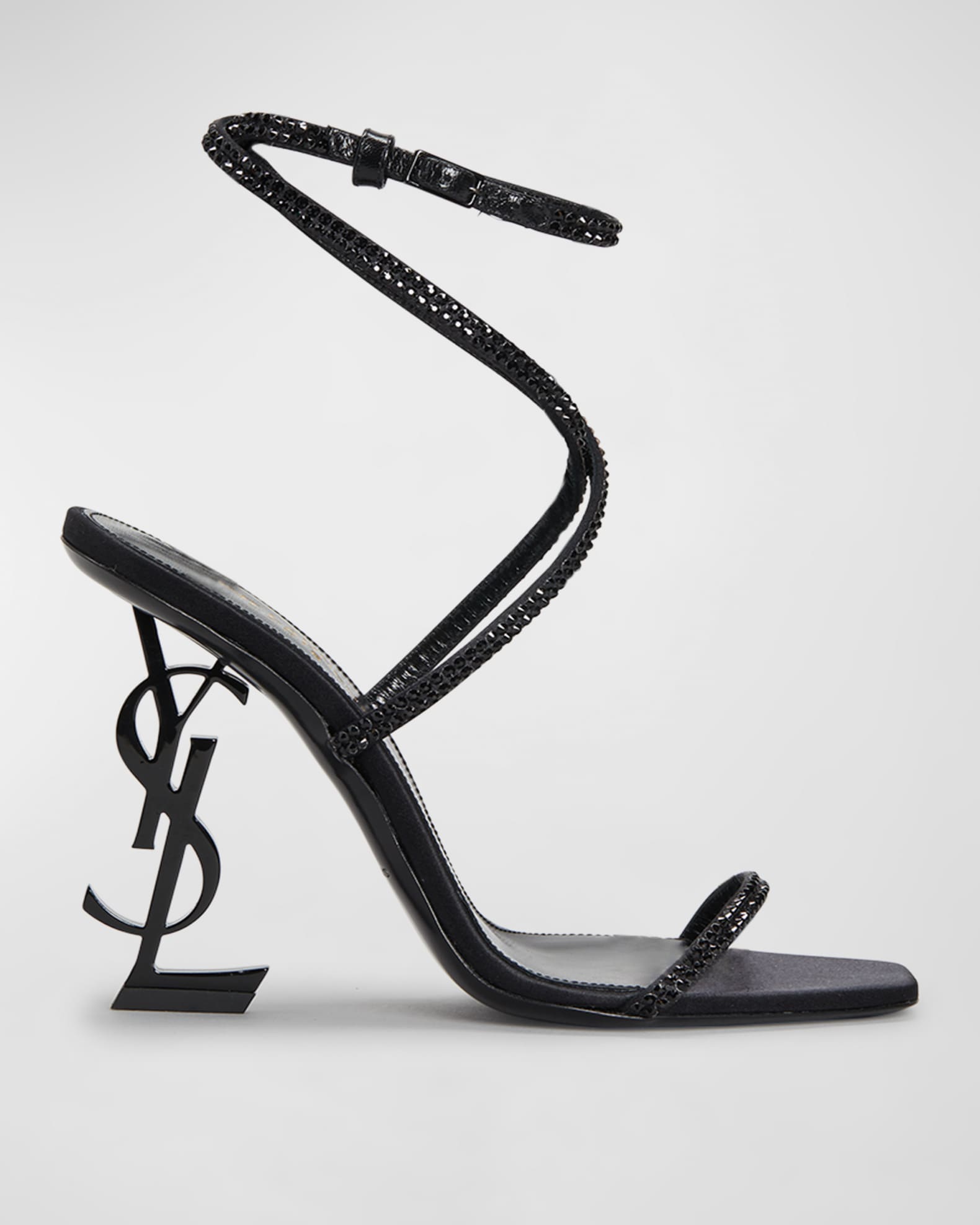Saint Laurent Opyum YSL Strass Ankle-Strap Sandals | Neiman Saint Laurent Opyum YSL Strass Ankle-Strap Sandals | Neiman