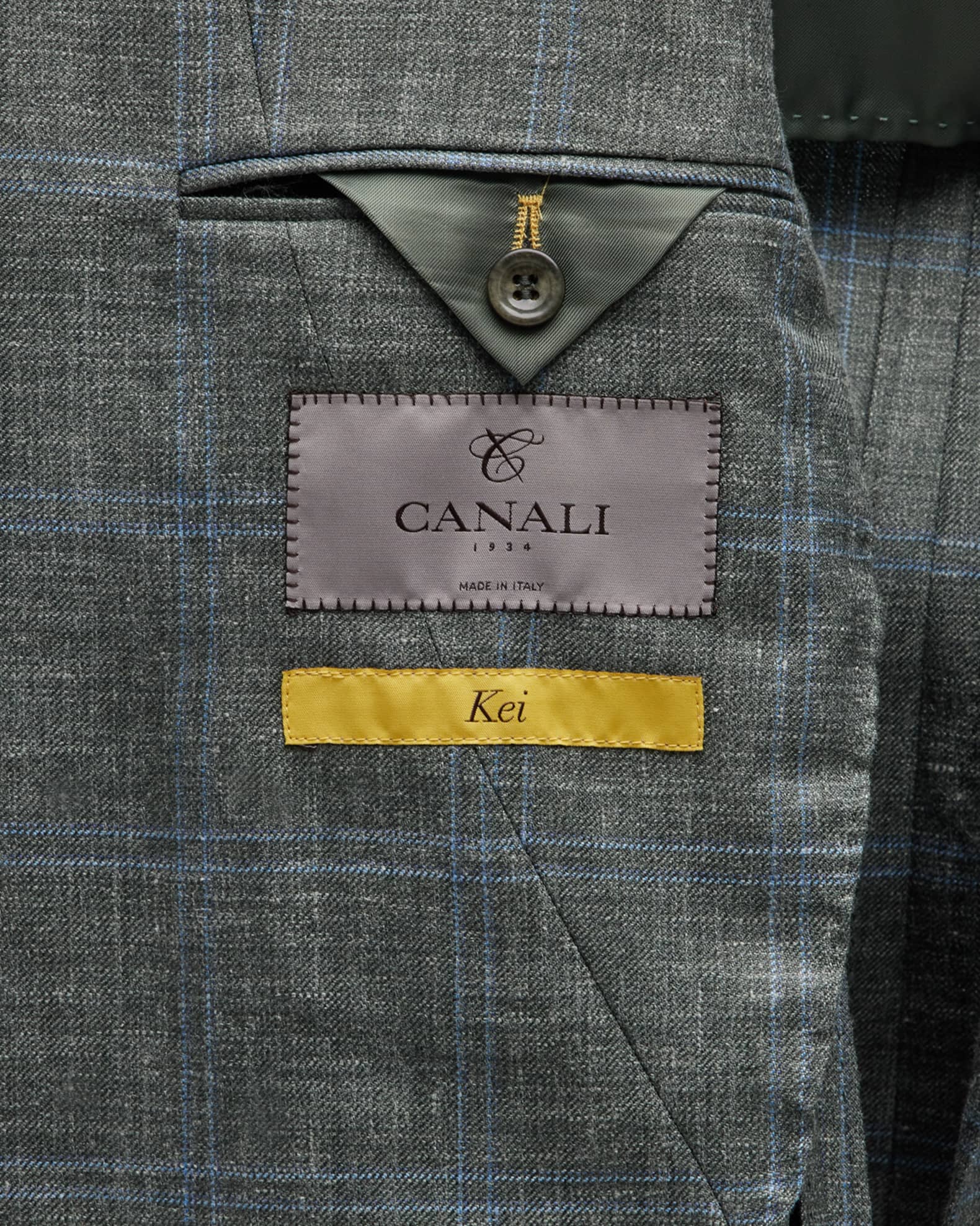 Canali Men's Windowpane Sport Coat | Neiman Marcus