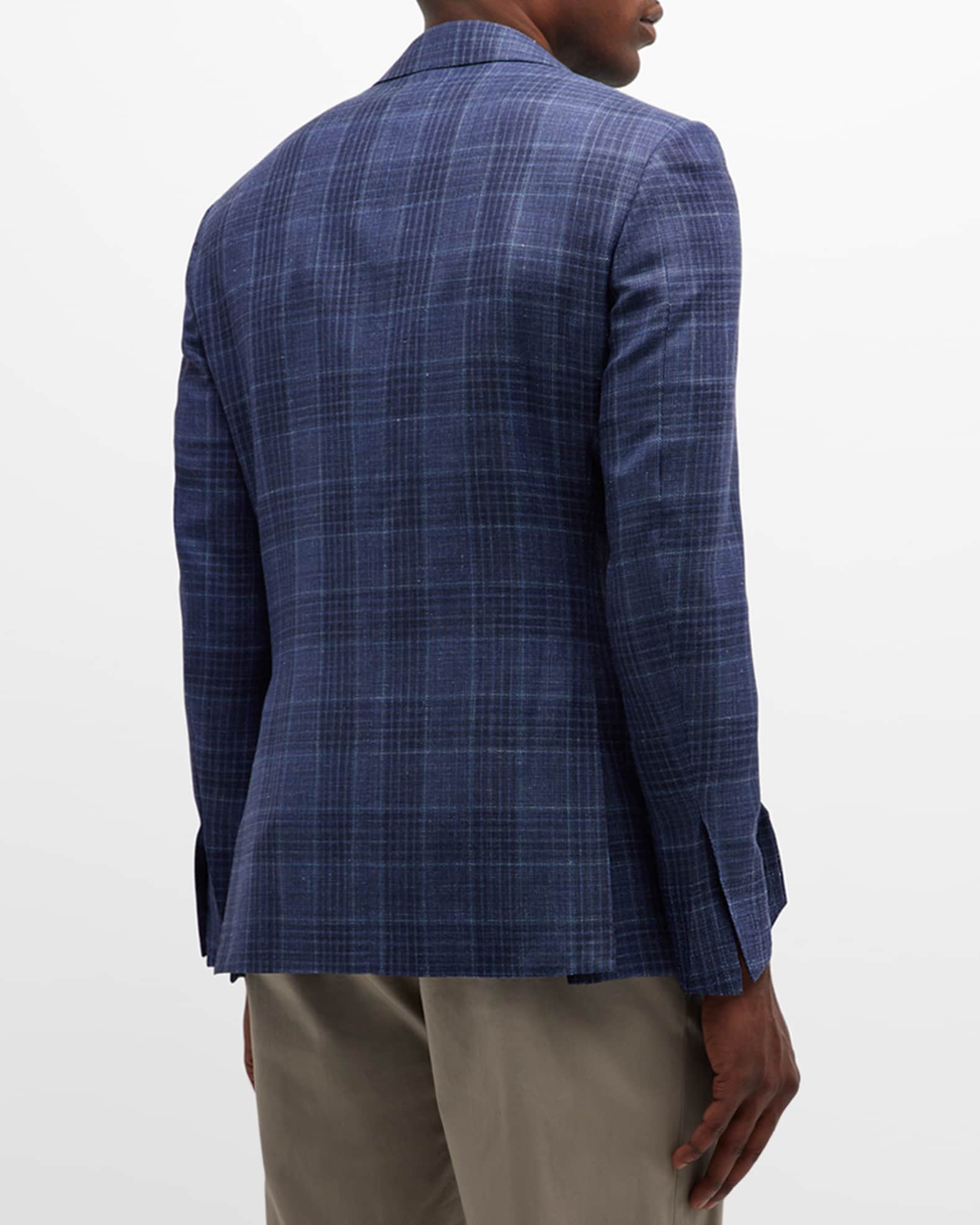 Canali Men's Tonal Plaid Sport Coat | Neiman Marcus