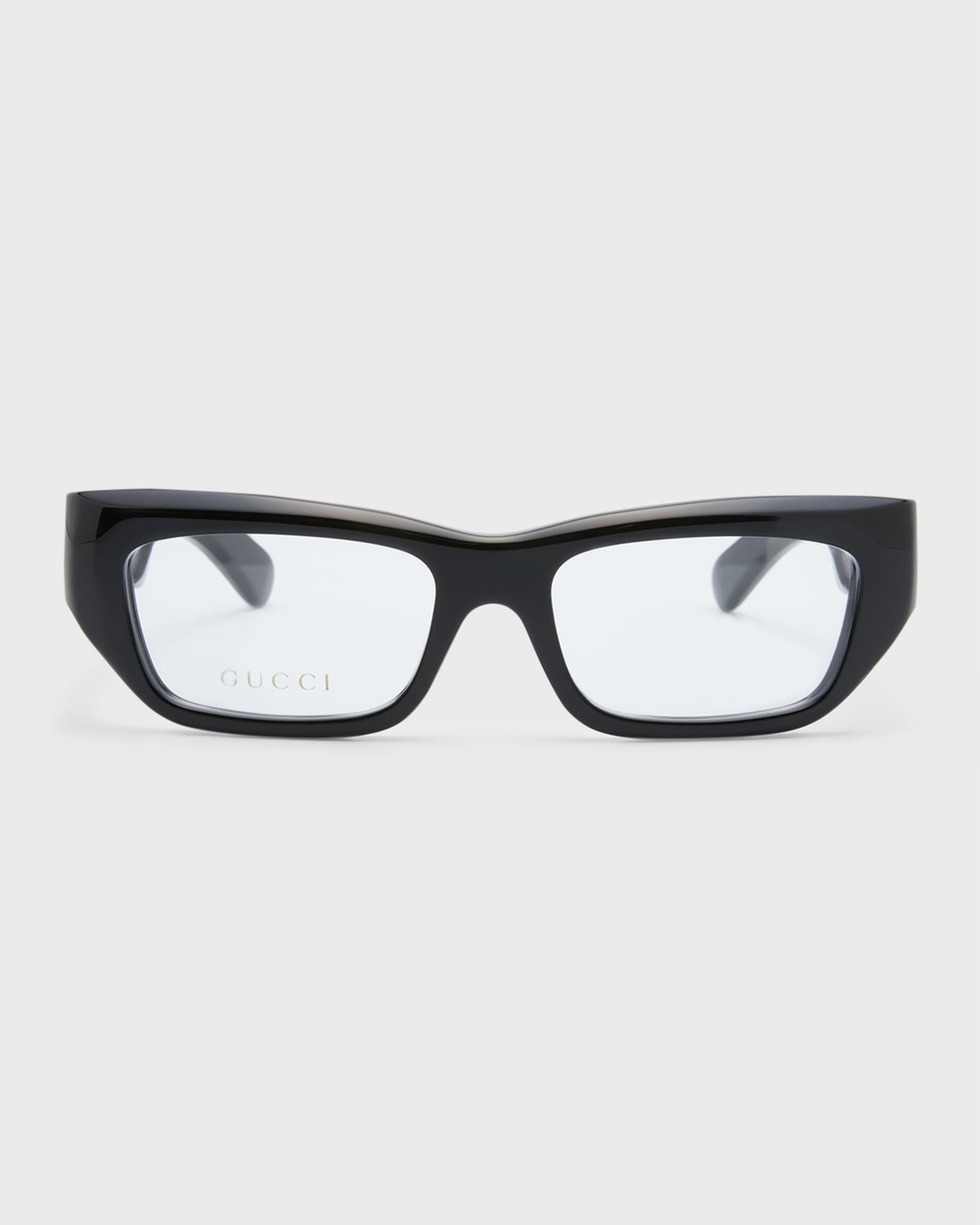 Gucci Men's Acetate Rectangle Optical Glasses | Neiman Marcus