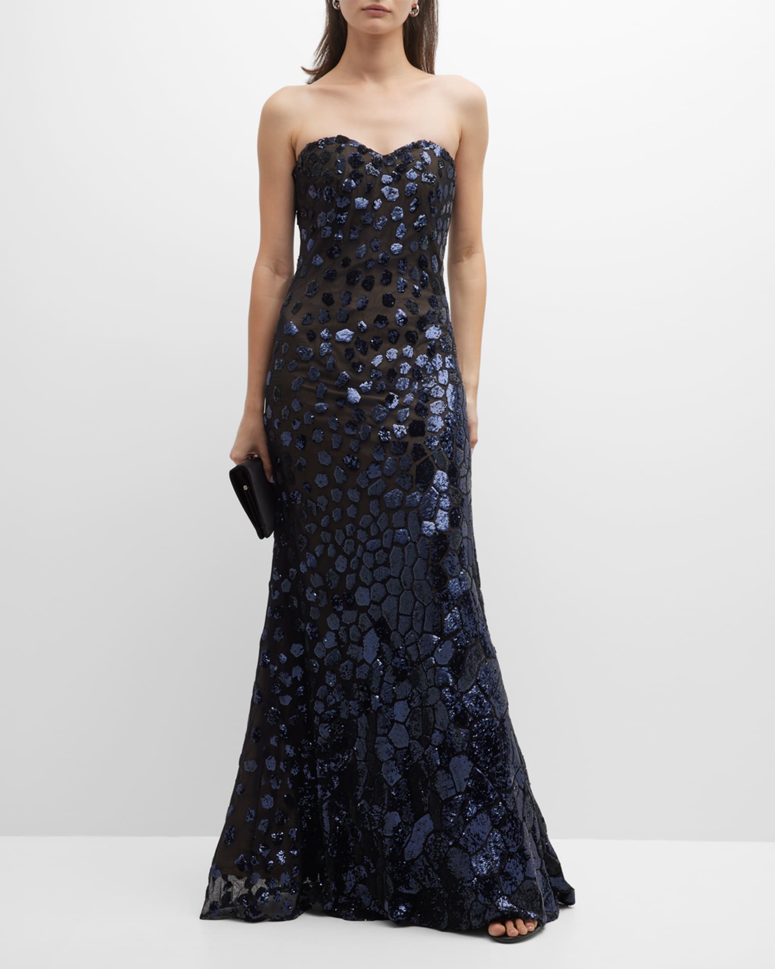 Rene Ruiz Collection Strapless Sequin A-Line Gown | Neiman Marcus