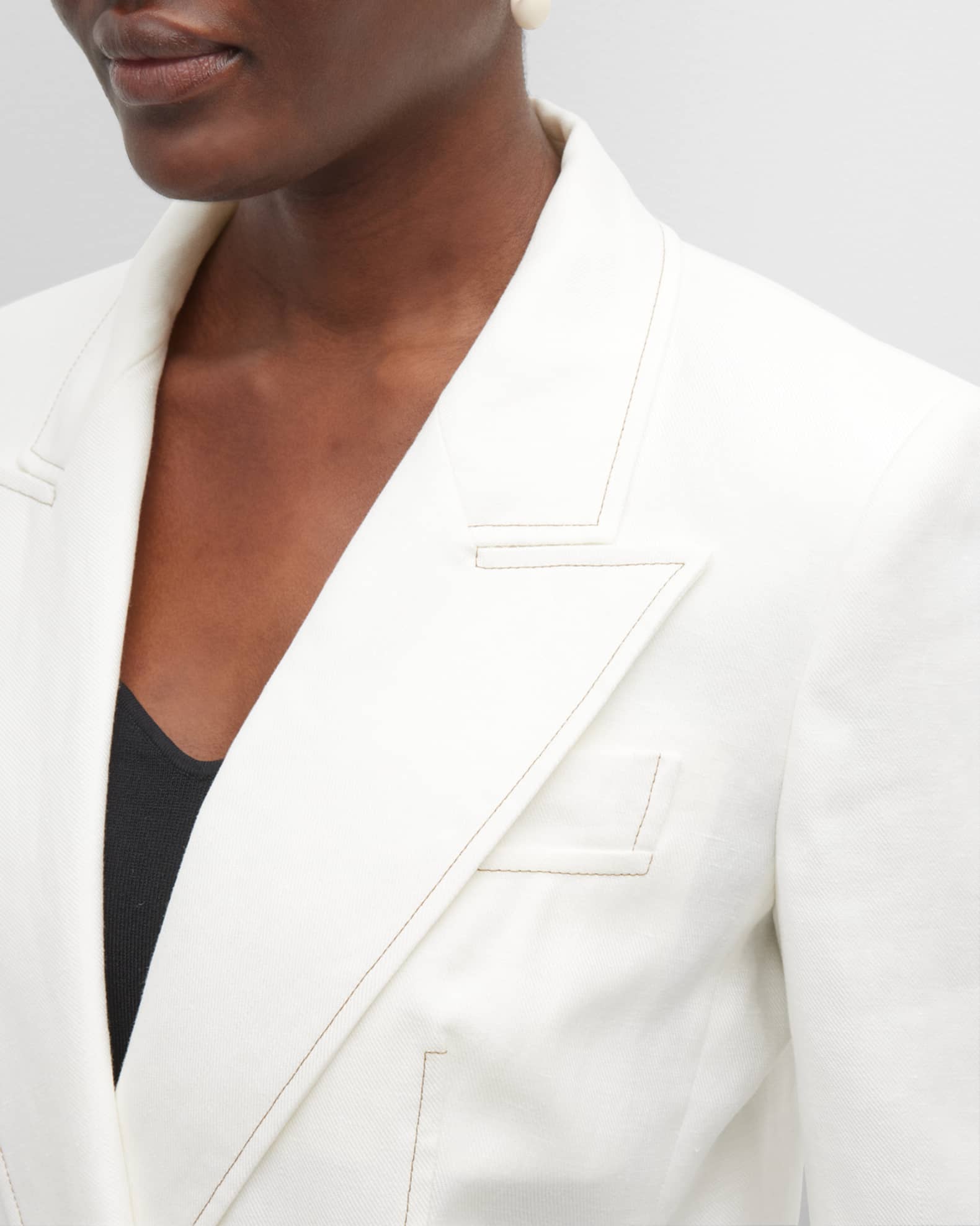 Max Mara Verace Double-Breasted Linen Jacket | Neiman Marcus