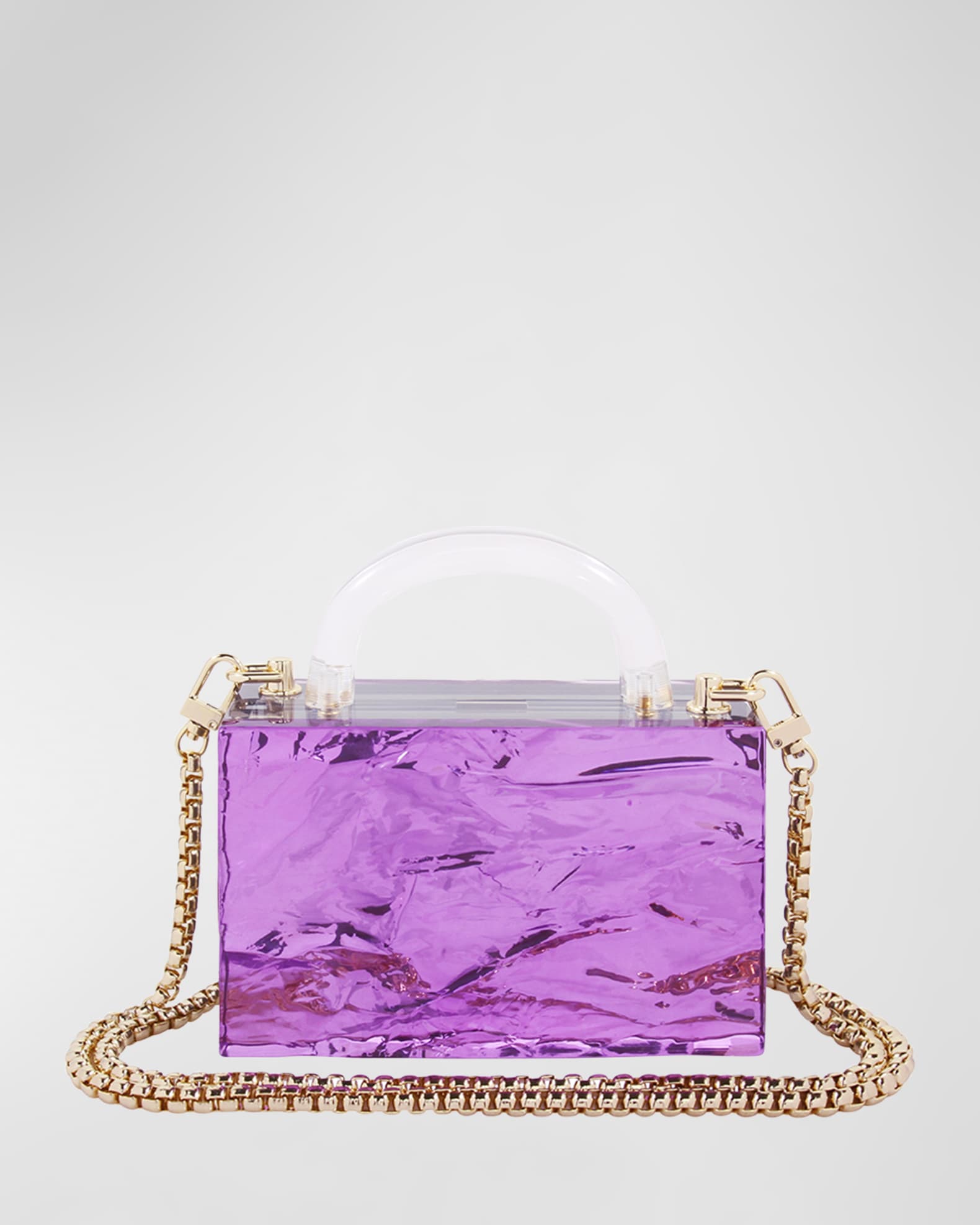 L'Afshar Leon Mini Crushed Ice Top-Handle Bag | Neiman Marcus