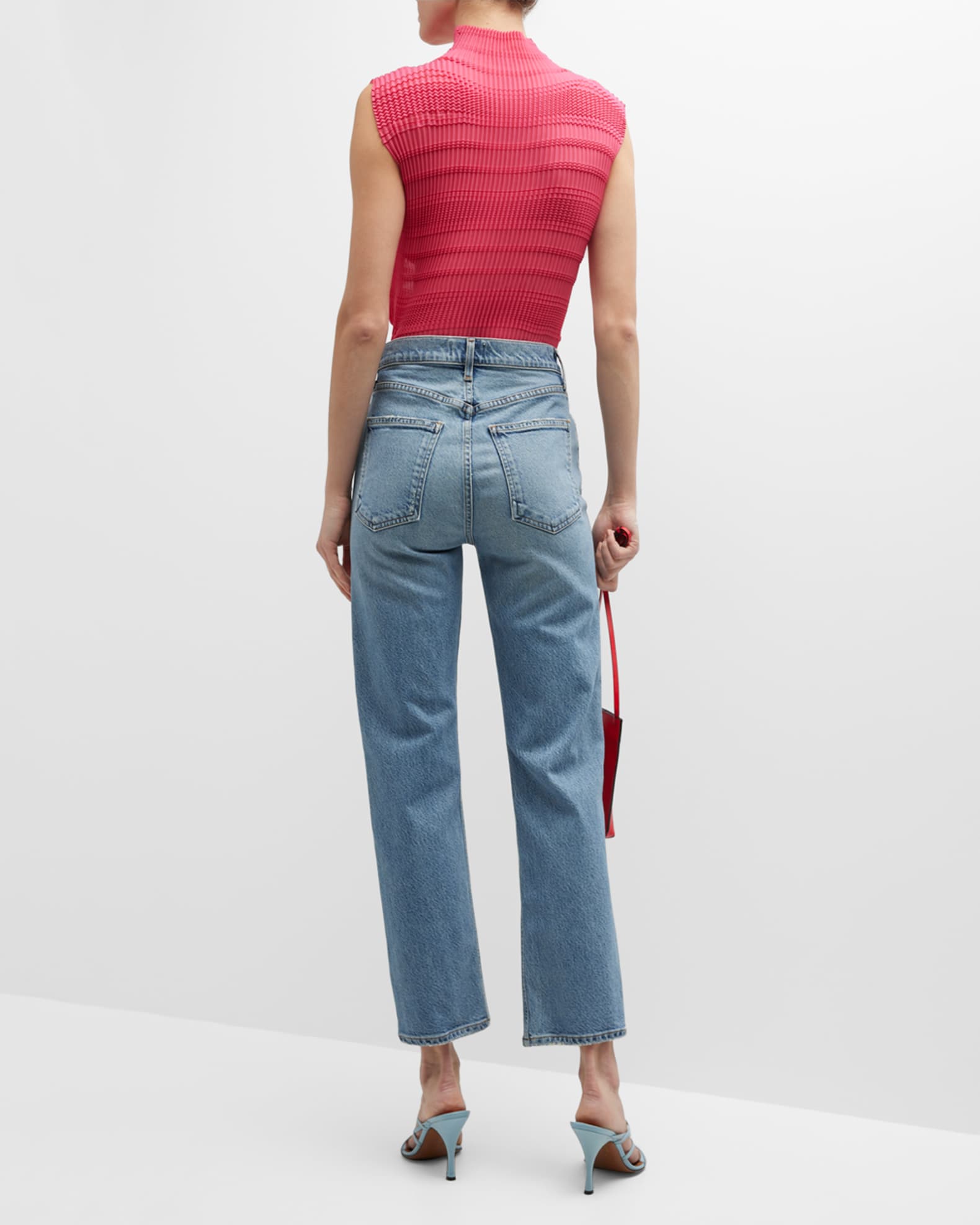 AGOLDE Stovepipe High Rise Straight Jeans | Neiman Marcus