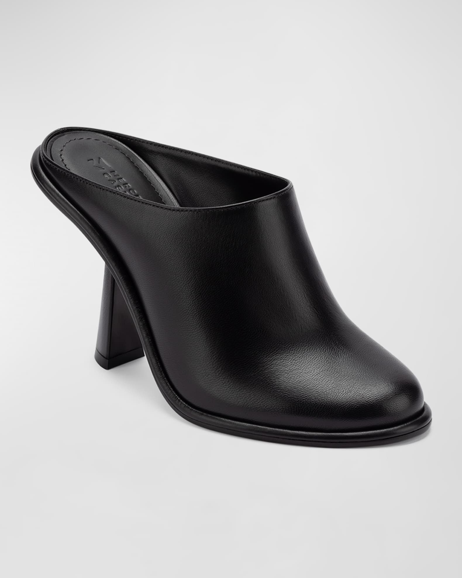 Mercedes Castillo Kara Leather Heeled Mules | Neiman Marcus
