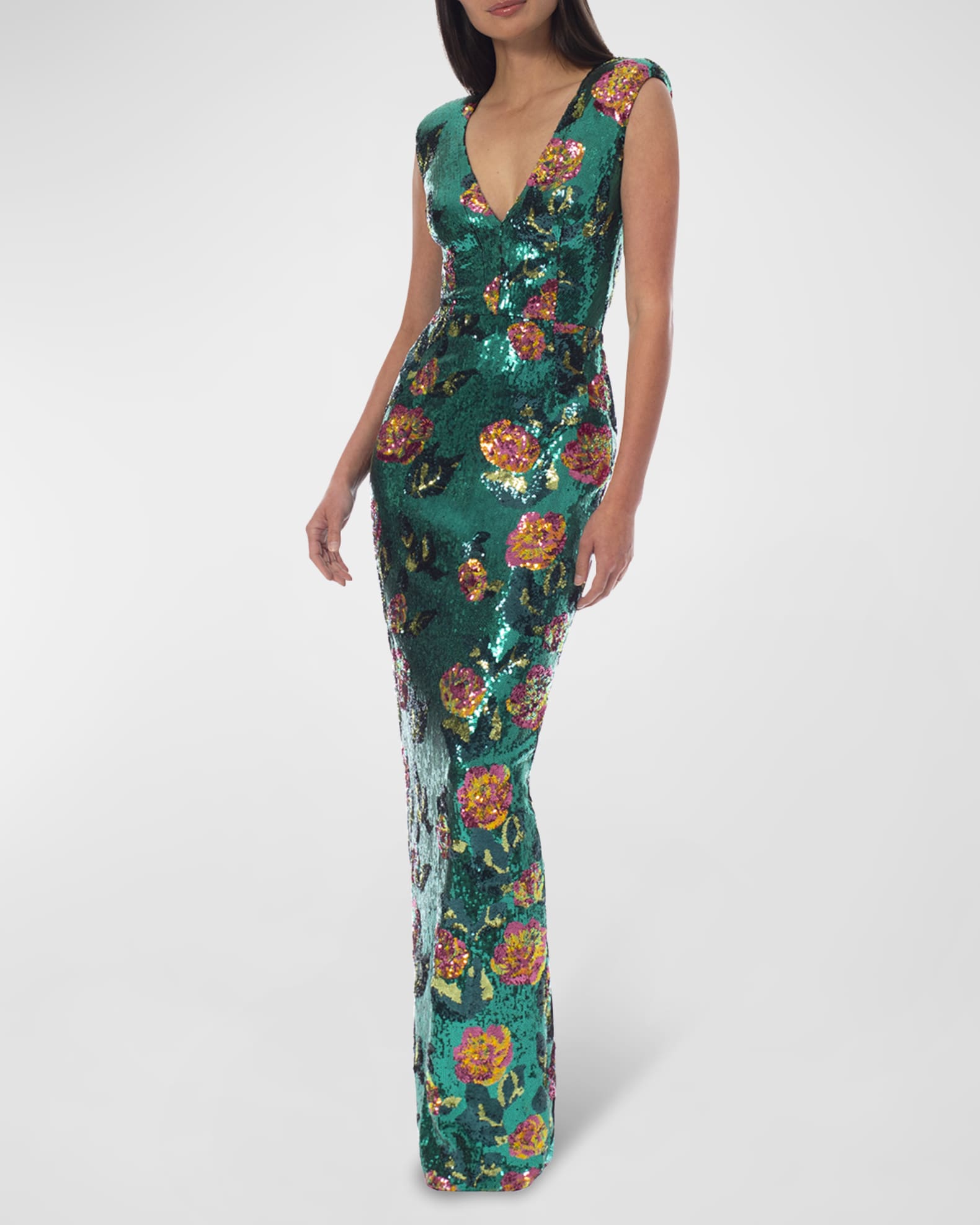 HELSI Helen Rose Sequined Column Dress | Neiman Marcus