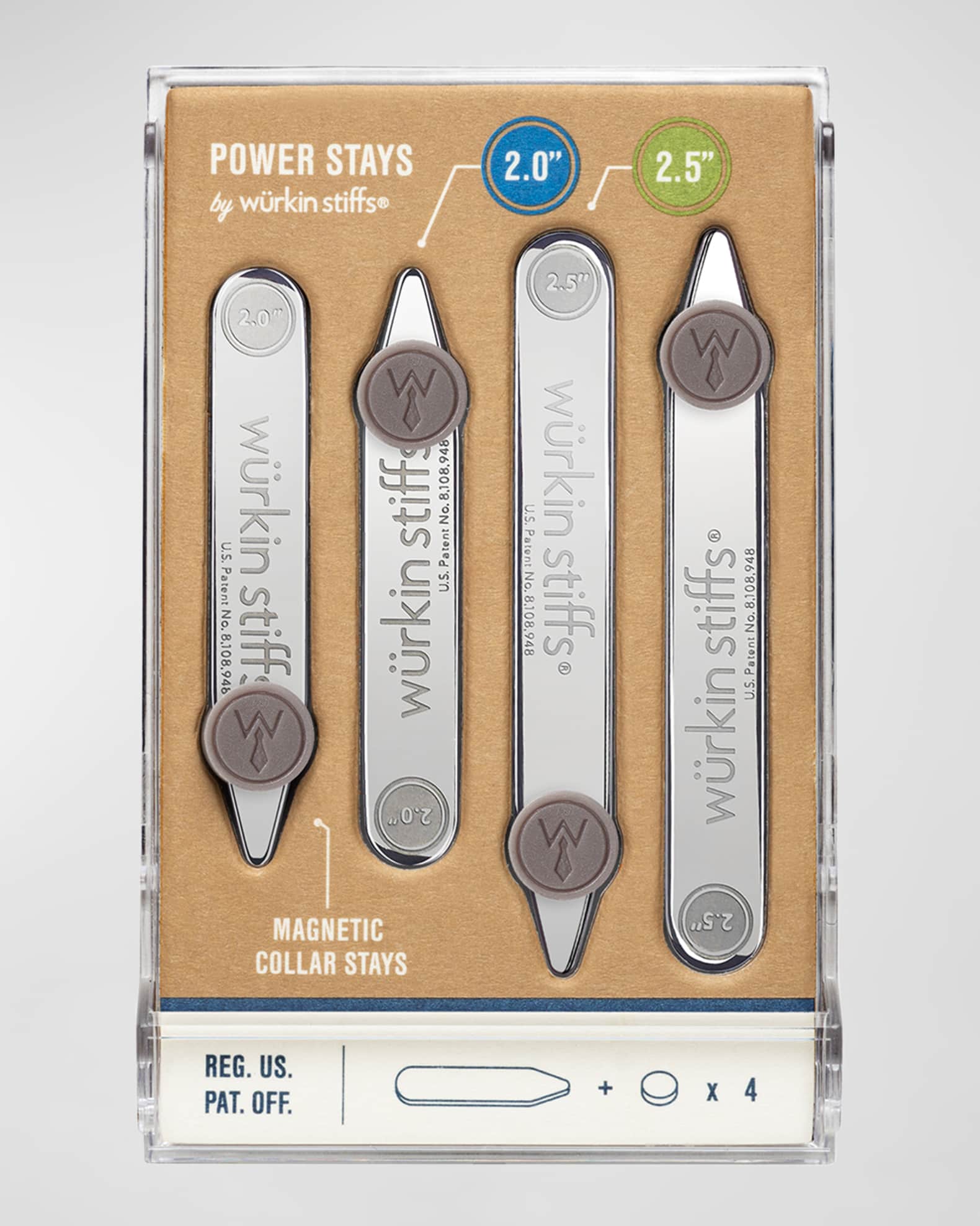 Wurkin Stiffs Men's Power Magnetic Collar Stays, 2 Pairs | Neiman Marcus