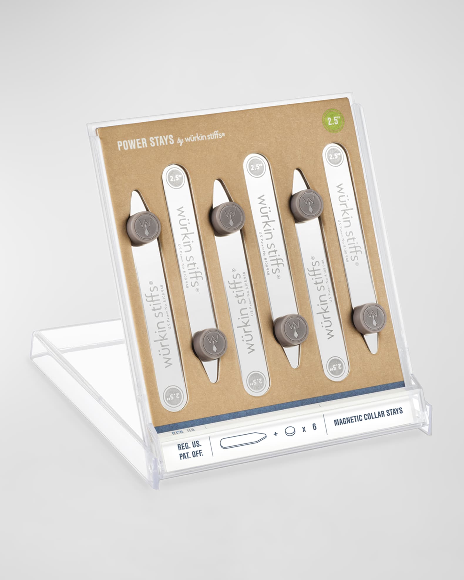 Wurkin Stiffs Men's 2.5" Magnetic Collar Stays, 3 Pairs | Neiman Marcus