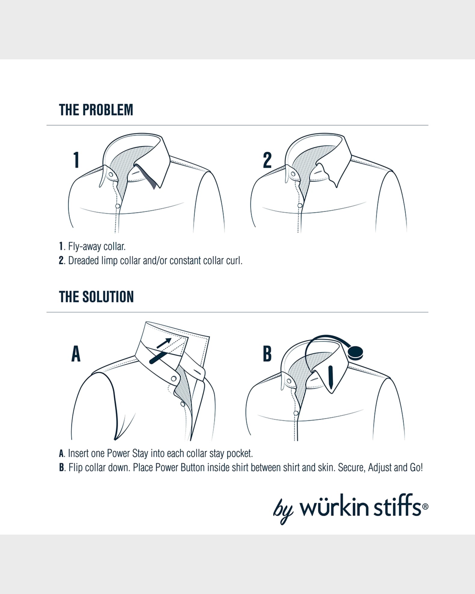 Wurkin Stiffs Men's Assorted Color Magnetic Collar Stay Buttons, 4 ...