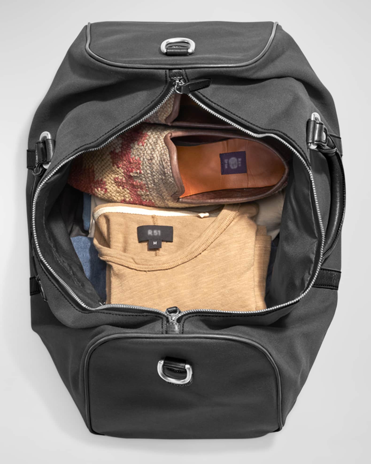 hook + Albert Men's Nylon and Leather Field Duffel Bag | Neiman Marcus