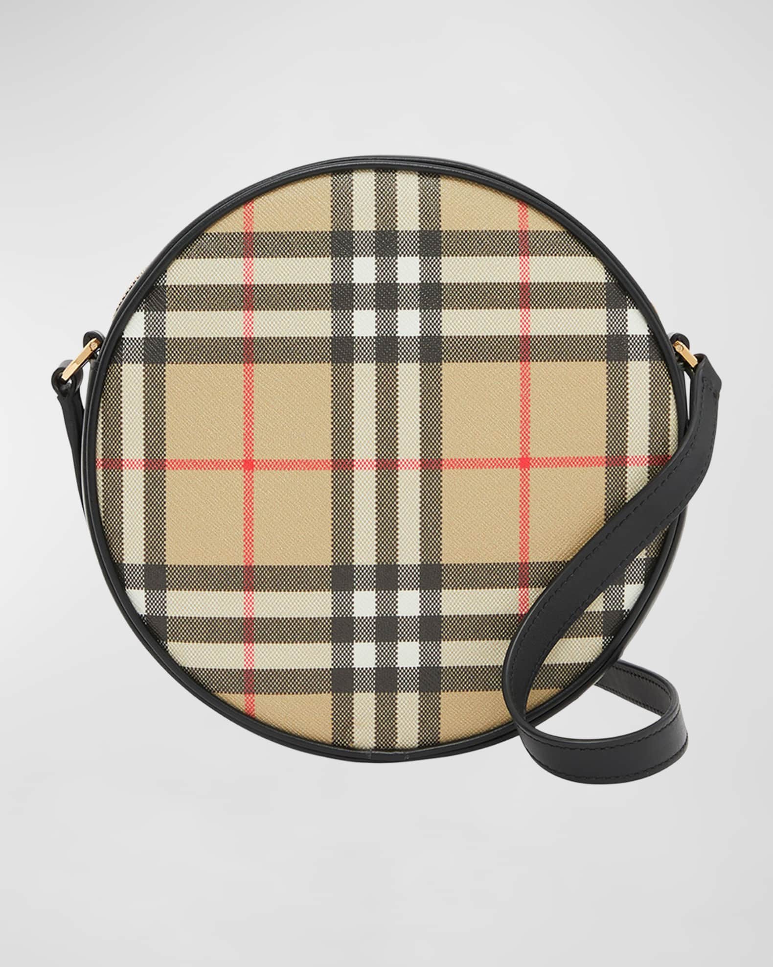 Burberry Louise Vintage Check Round Crossbody Bag | Neiman Marcus