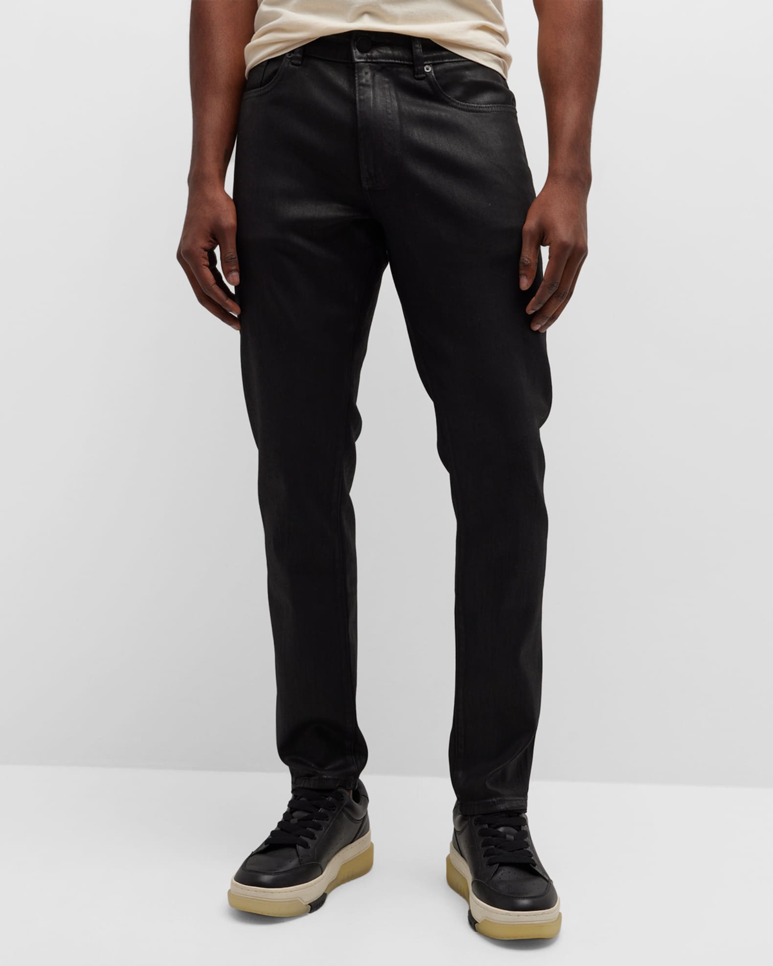 DL1961 Men's Theo Coated Tapered Jeans | Neiman Marcus