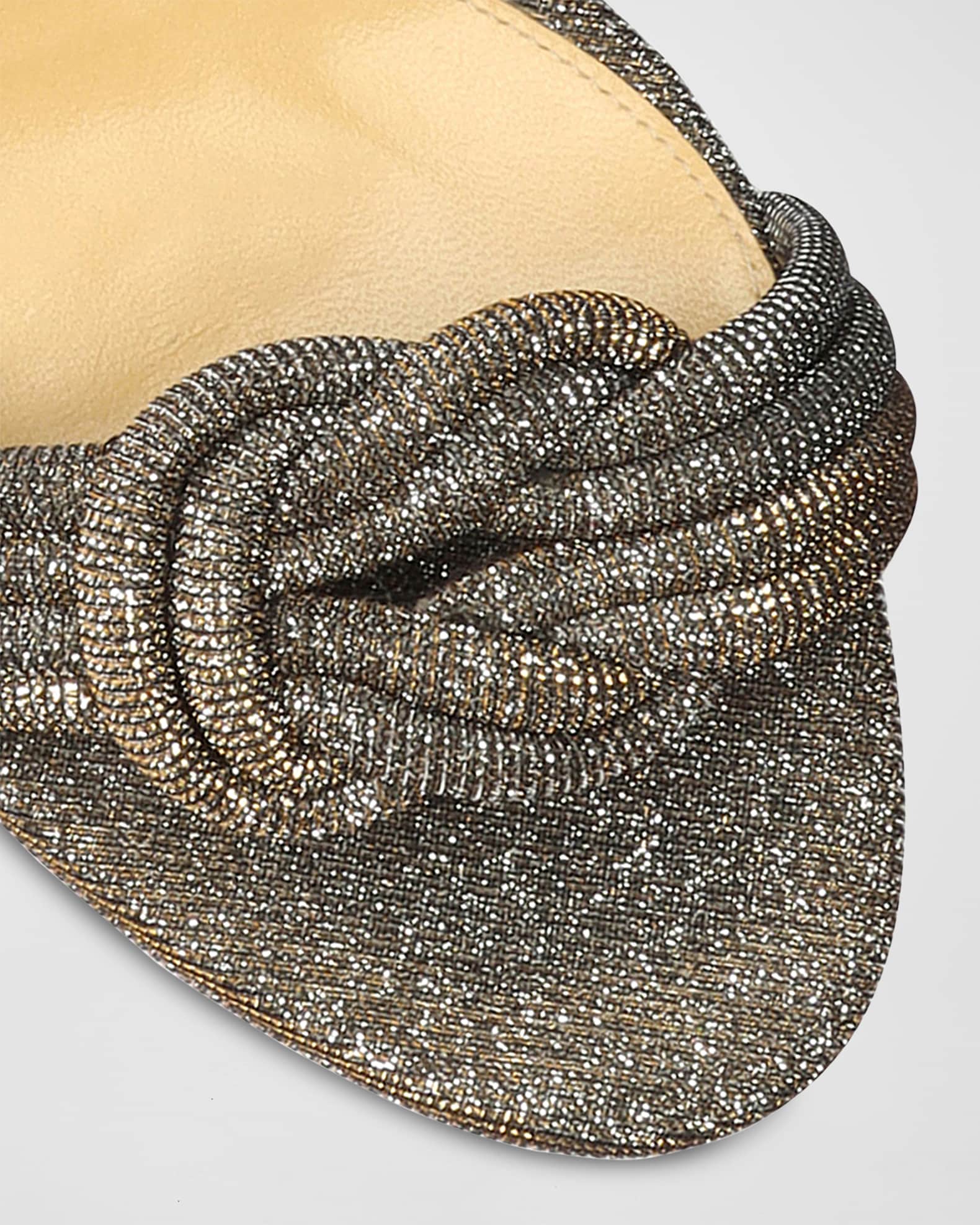 Alexandre Birman Vicky Metallic Knot Platform Sandals | Neiman Marcus