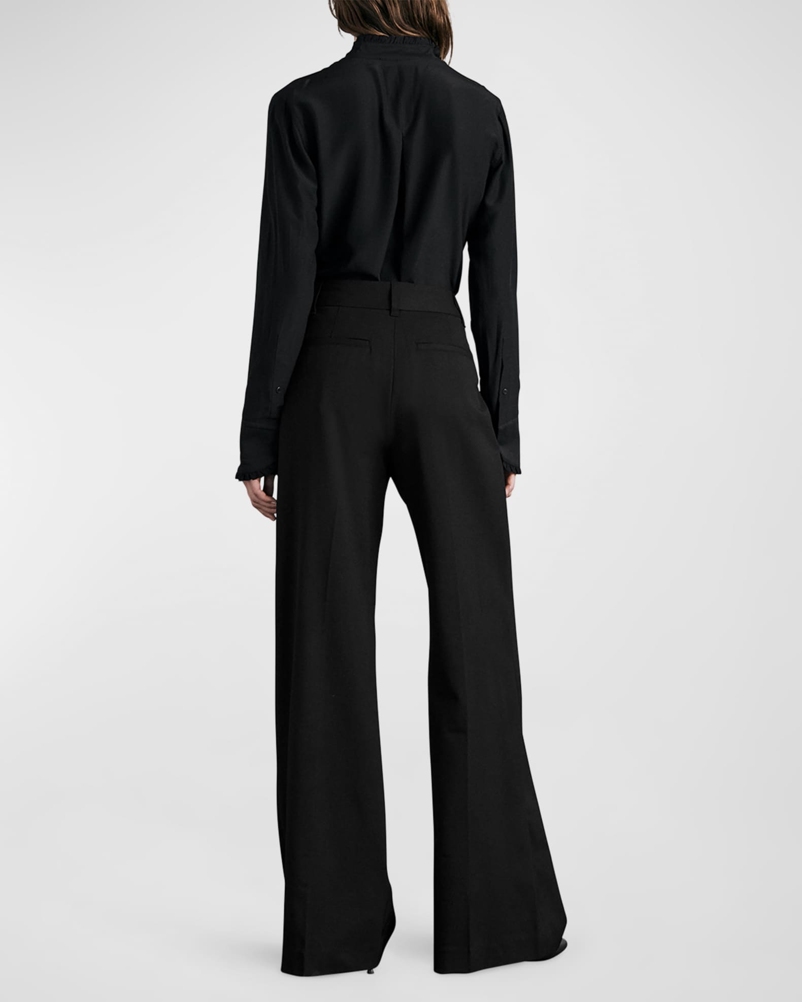 Rag & Bone Shelly Pleated Wide-Leg Pants | Neiman Marcus