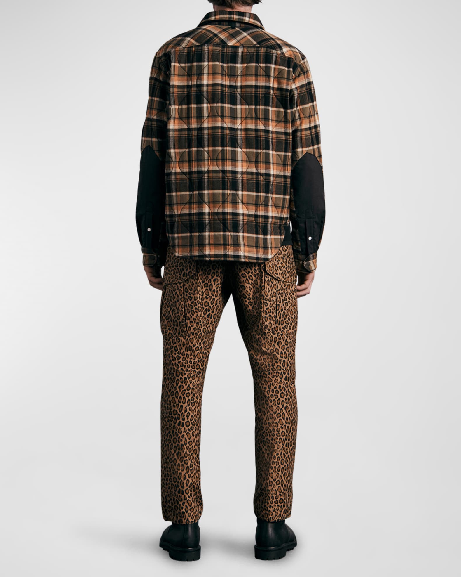 Rag & Bone Men's Dane Quilted Flannel Overshirt | Neiman Marcus