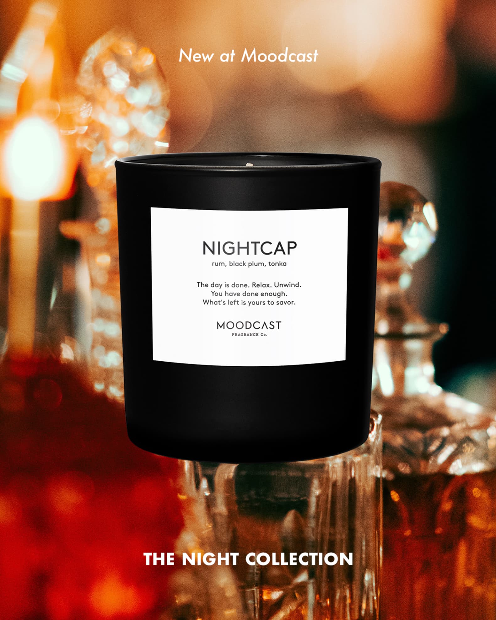 Moodcast Fragrance Co. Nightcap Candle, 8 oz. | Neiman Marcus