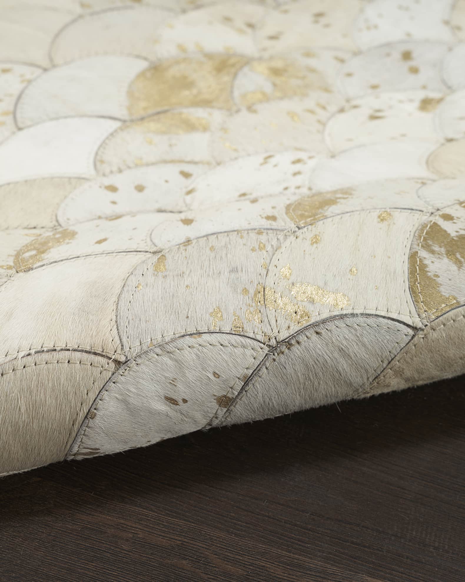 Nourison Scalloped Hair on Hide Rug, 5' x 7' | Neiman Marcus