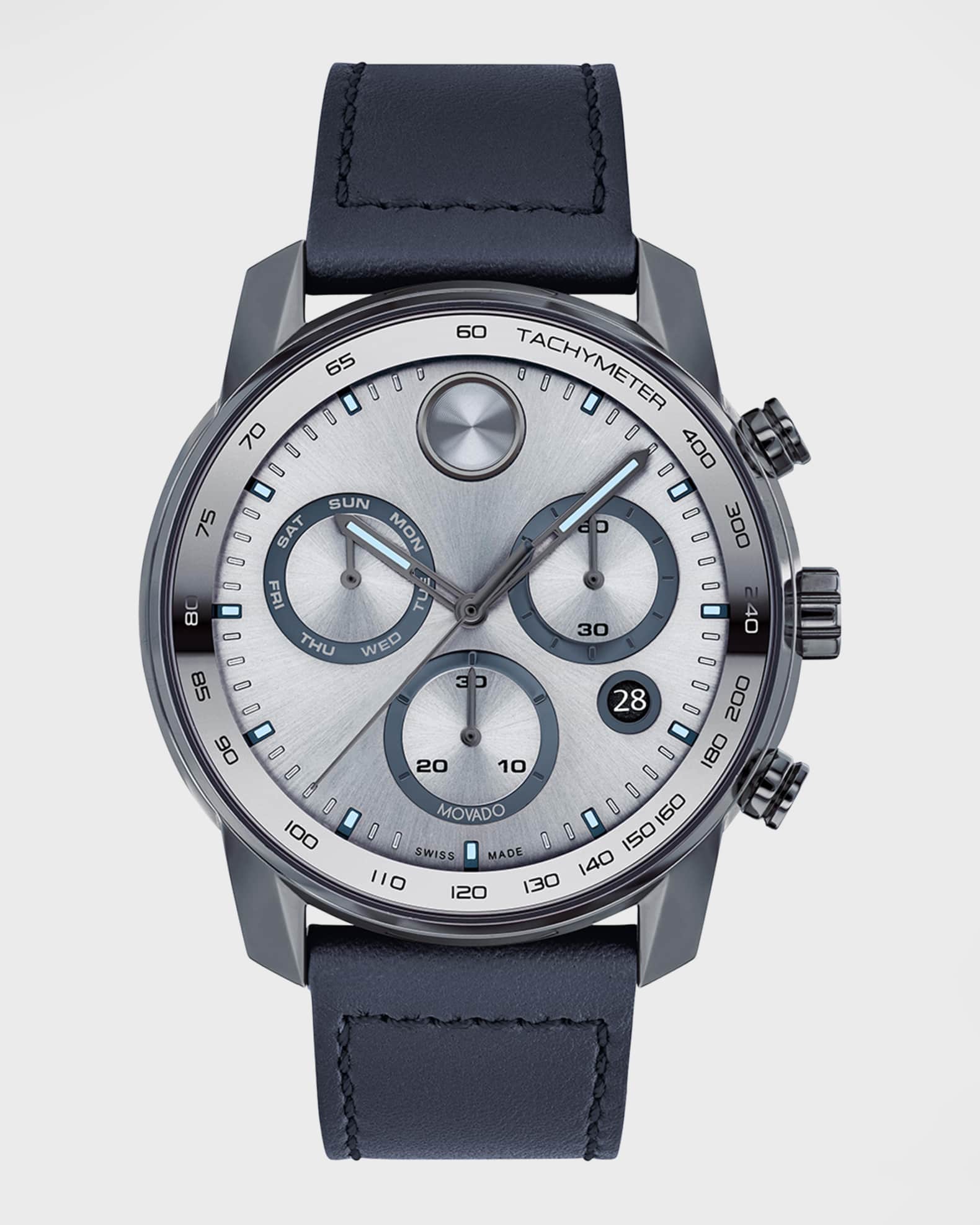 Movado Men's Bold Verso Chronograph Leather Strap Watch, 44mm | Neiman ...