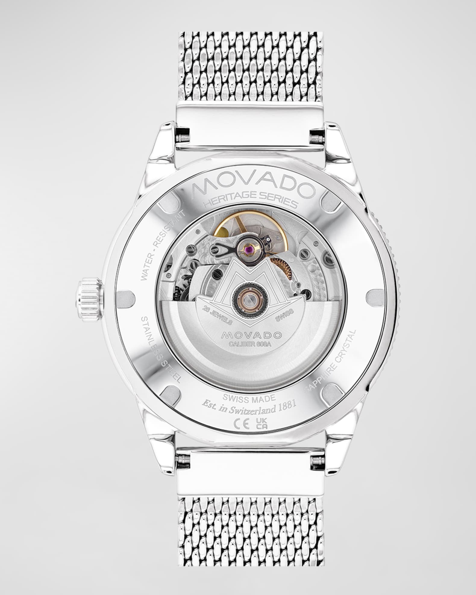 Movado Men's Calendoplan S Heritage Series Automatic Mesh Bracelet ...