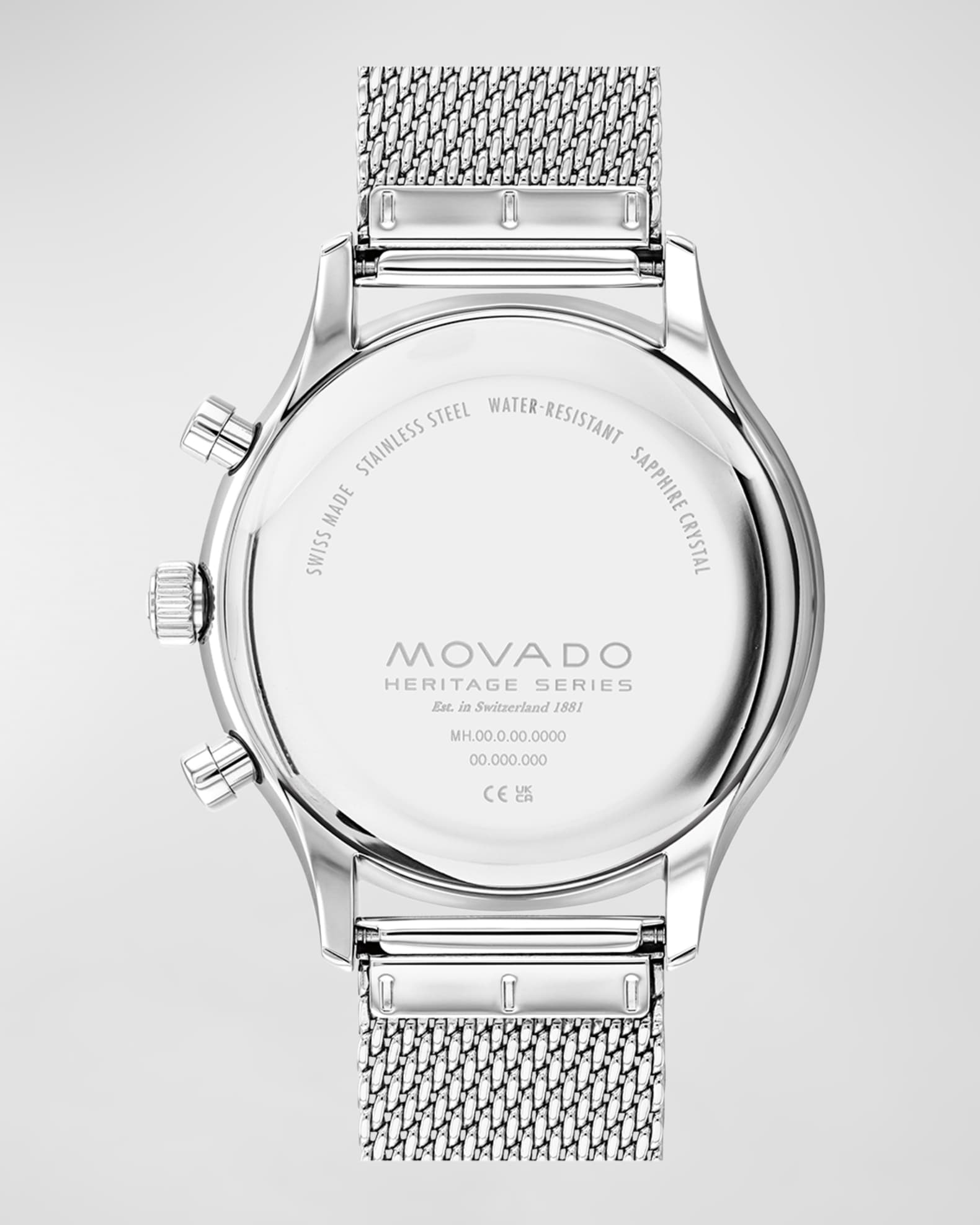 Movado Men's Circa Heritage Series Chronograph Mesh Bracelet Watch ...