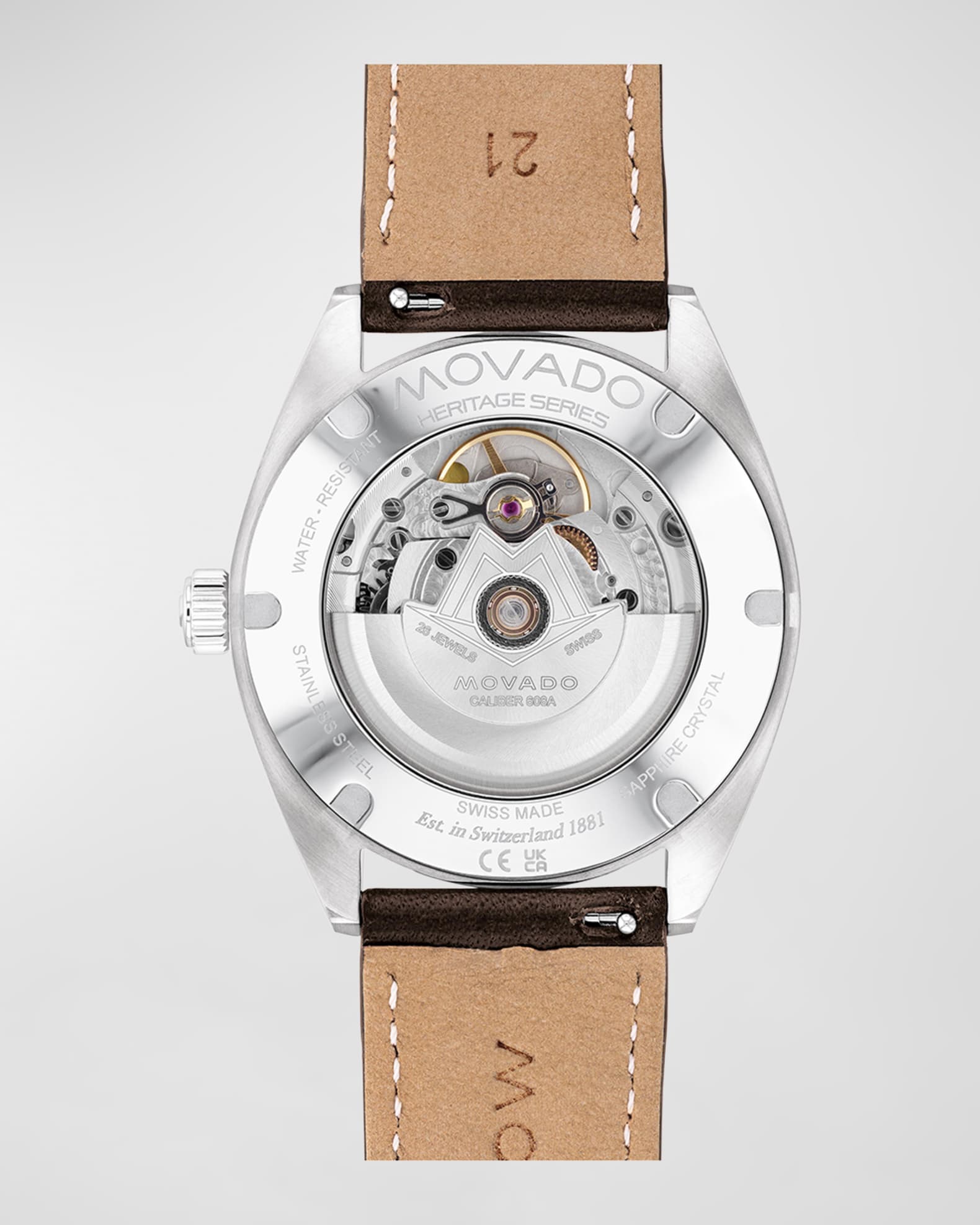 Movado Men's Datron Heritage Series Automatic Leather Watch, 40mm | Neiman Marcus