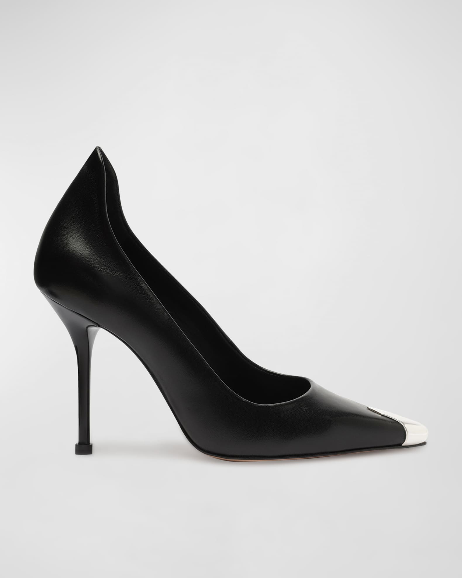 Schutz Amal Leather Metal-Toe Pumps | Neiman Marcus