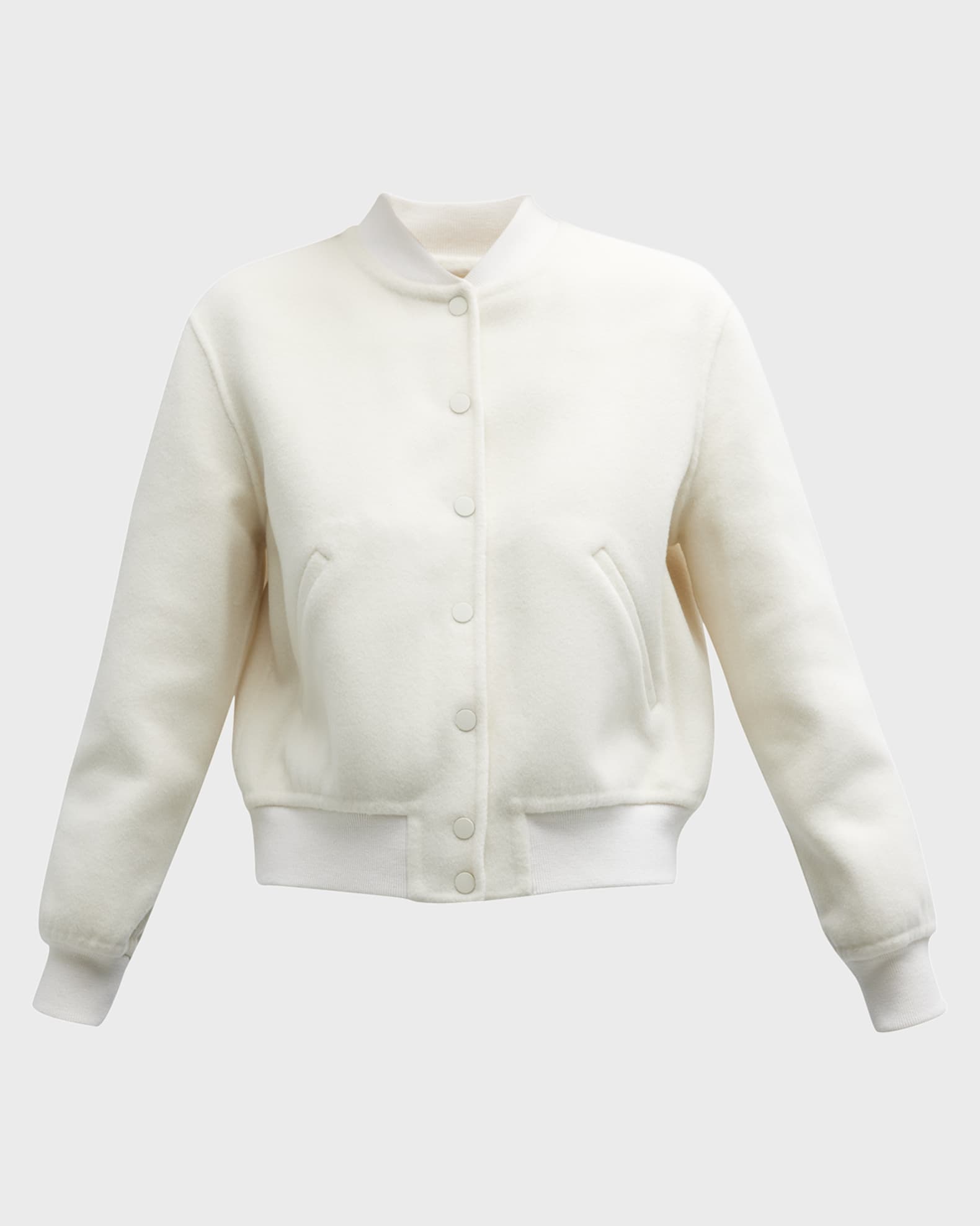 Theory New Divide Wool-Cashmere Varsity Jacket | Neiman Marcus