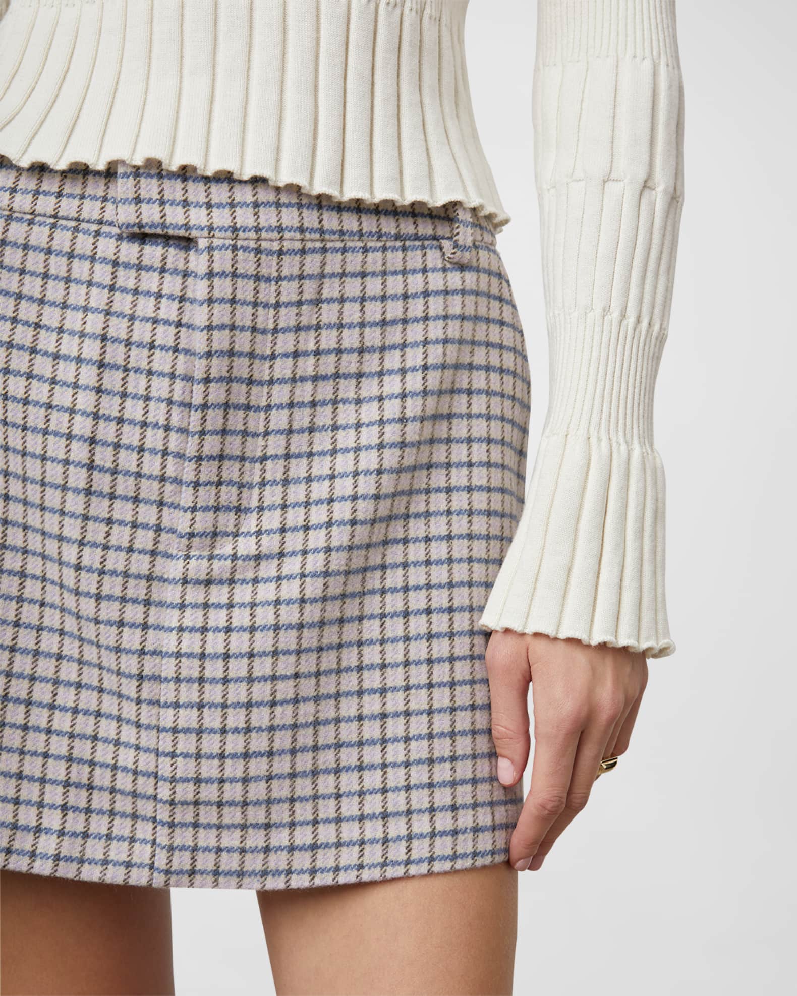 Rails Prim Plaid Wool Mini Skirt | Neiman Marcus