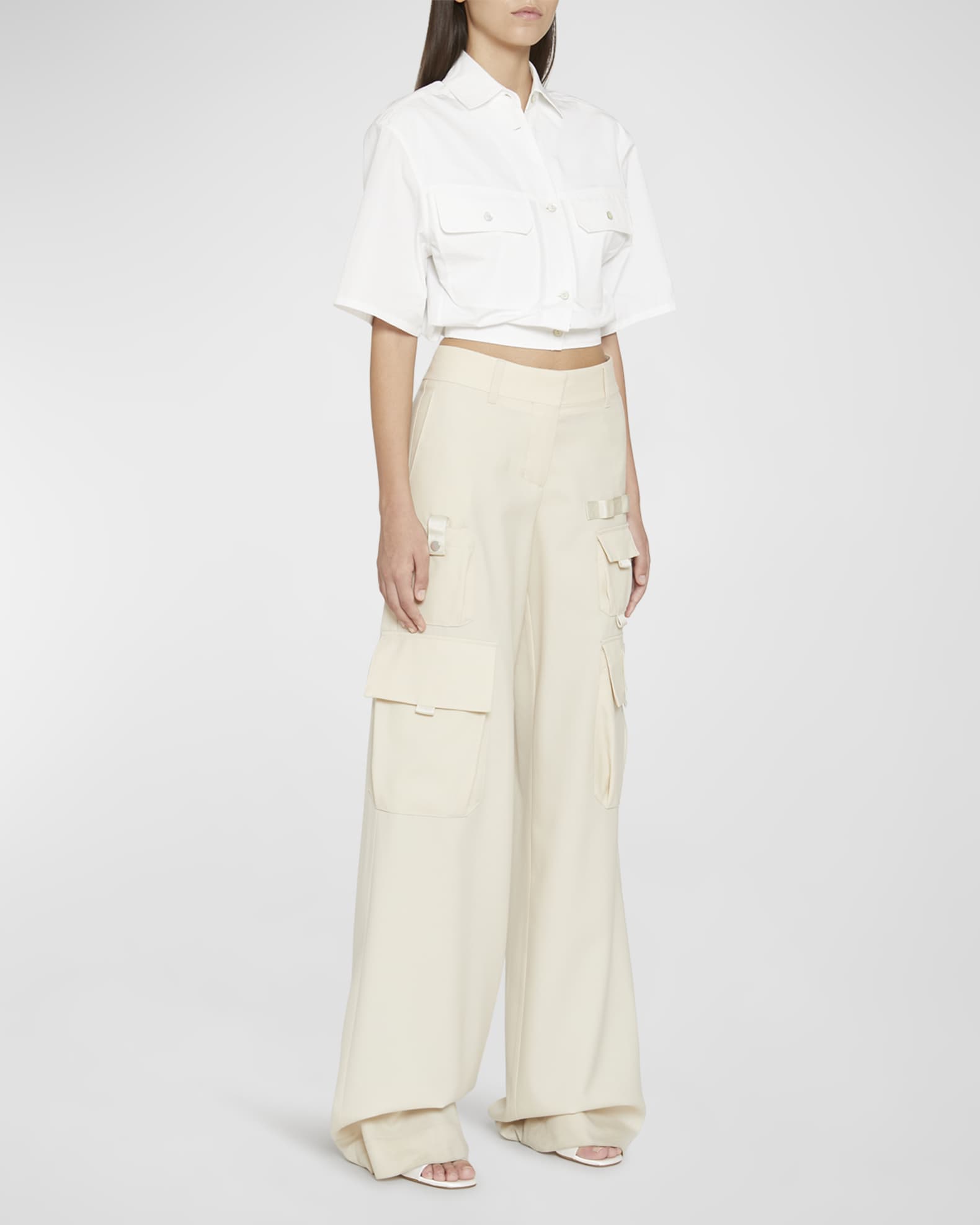 Off-White Toy Box Wide-Leg Cargo Pants | Neiman Marcus