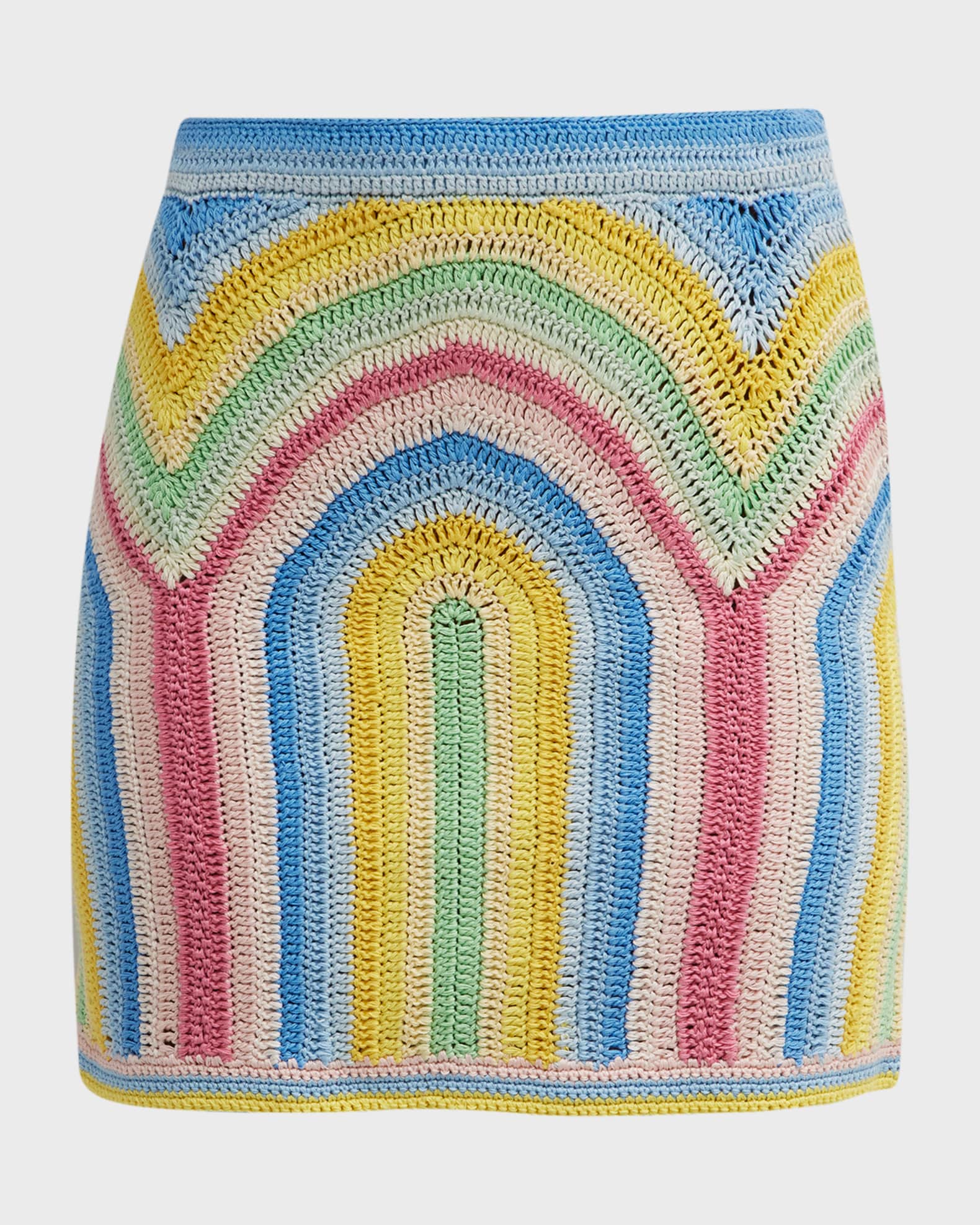CASABLANCA Gradient Crochet Arch Knit Mini Skirt | Neiman Marcus