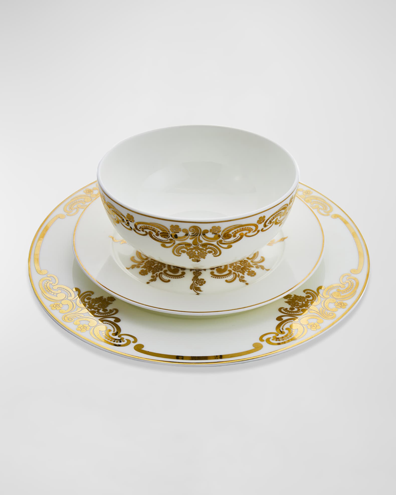 Godinger 16-Piece 20th Century Baroque Dinnerware Set | Neiman Marcus