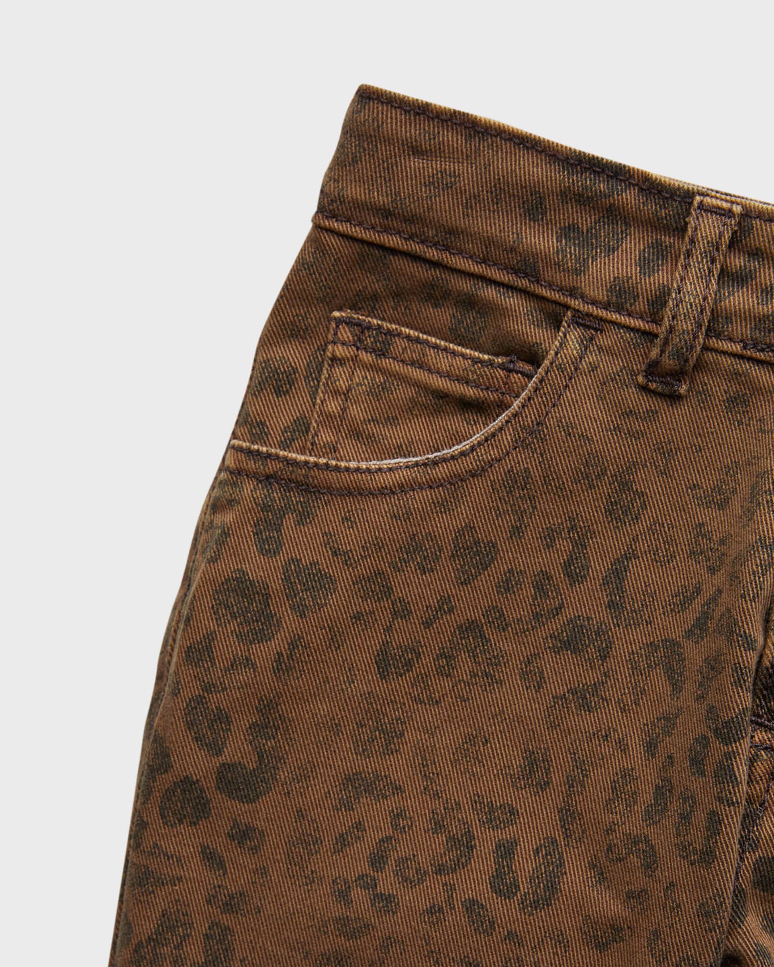 Golden Goose Girl's Faded Leopard-Print Jeans, Size 4-10 | Neiman Marcus
