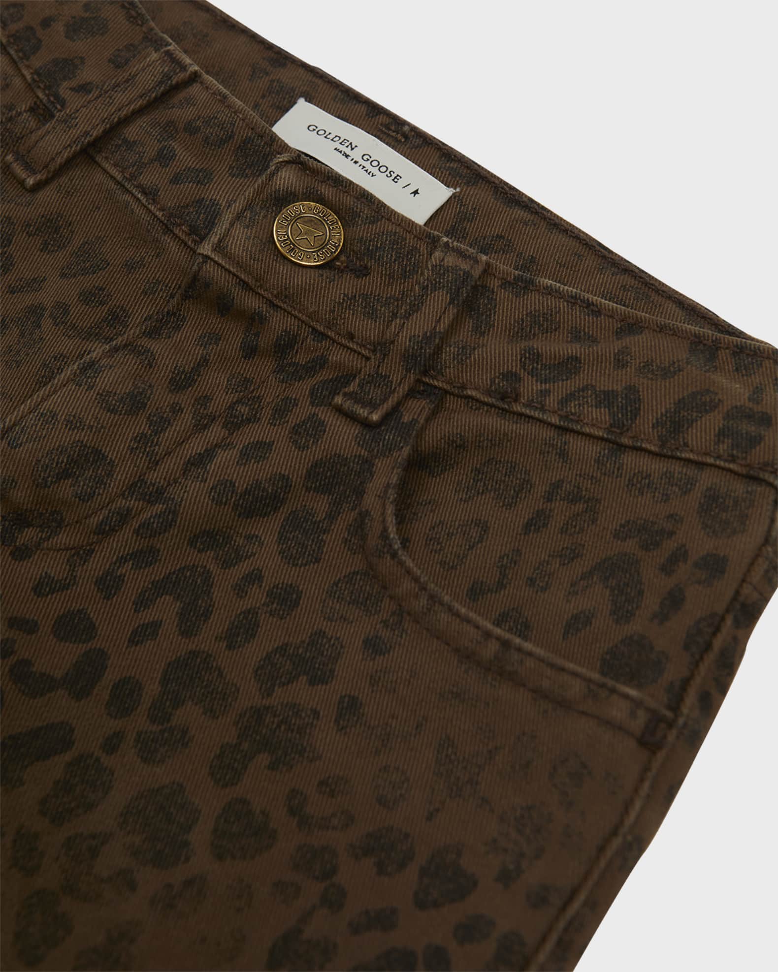 Girl's Faded Leopard-Print Jeans | Neiman Marcus